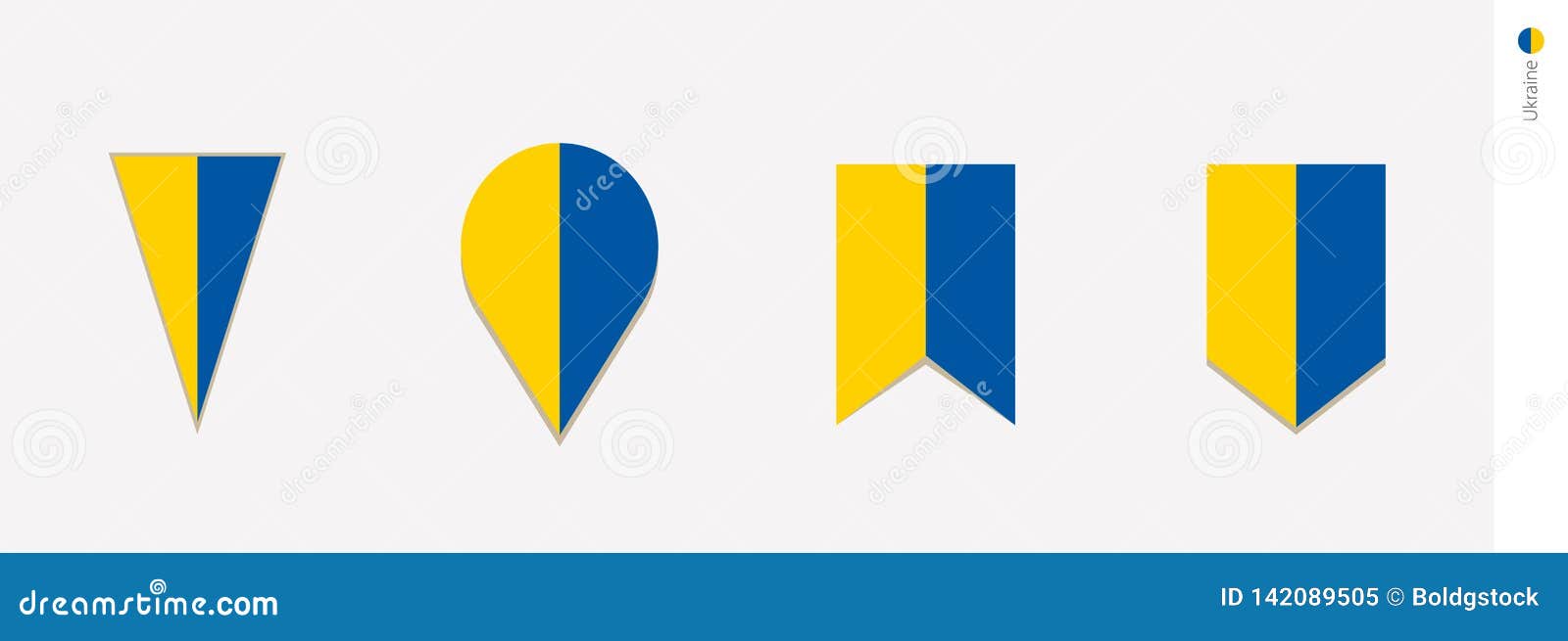 Ukraine Flag in Vertical Design, Vector Illustration Stock Vector ...