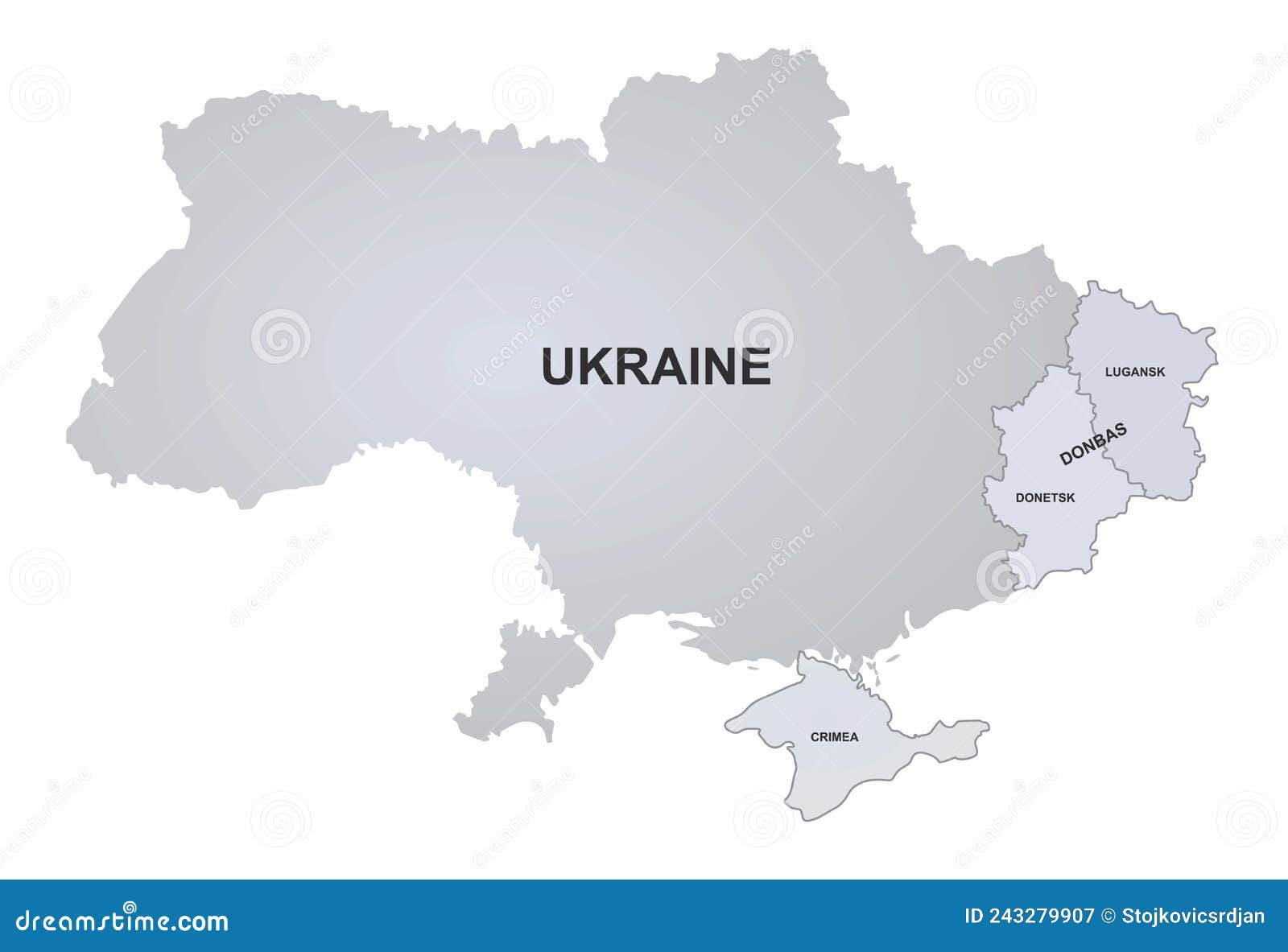 Ukraine grey map stock vector. Illustration of bottle - 243279907
