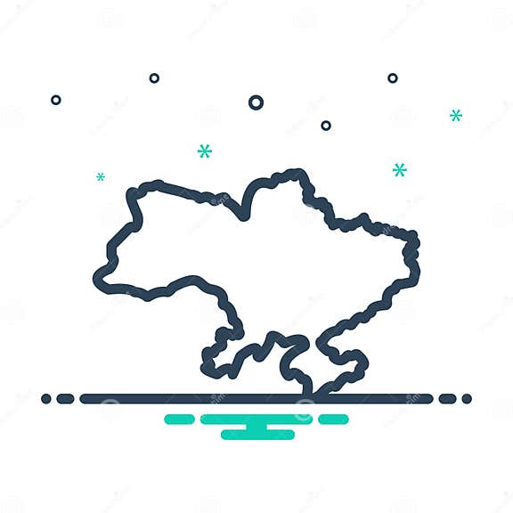 Mix Icon for Ukraine, Kiev and Map Stock Vector - Illustration of logo ...