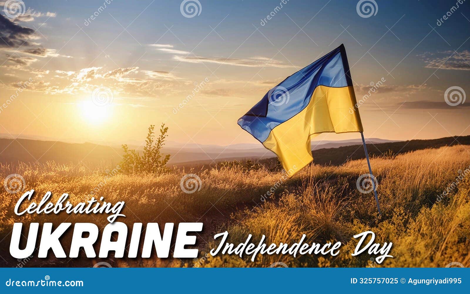 Ukraine Independence Day Poster Design Stock Illustration ...
