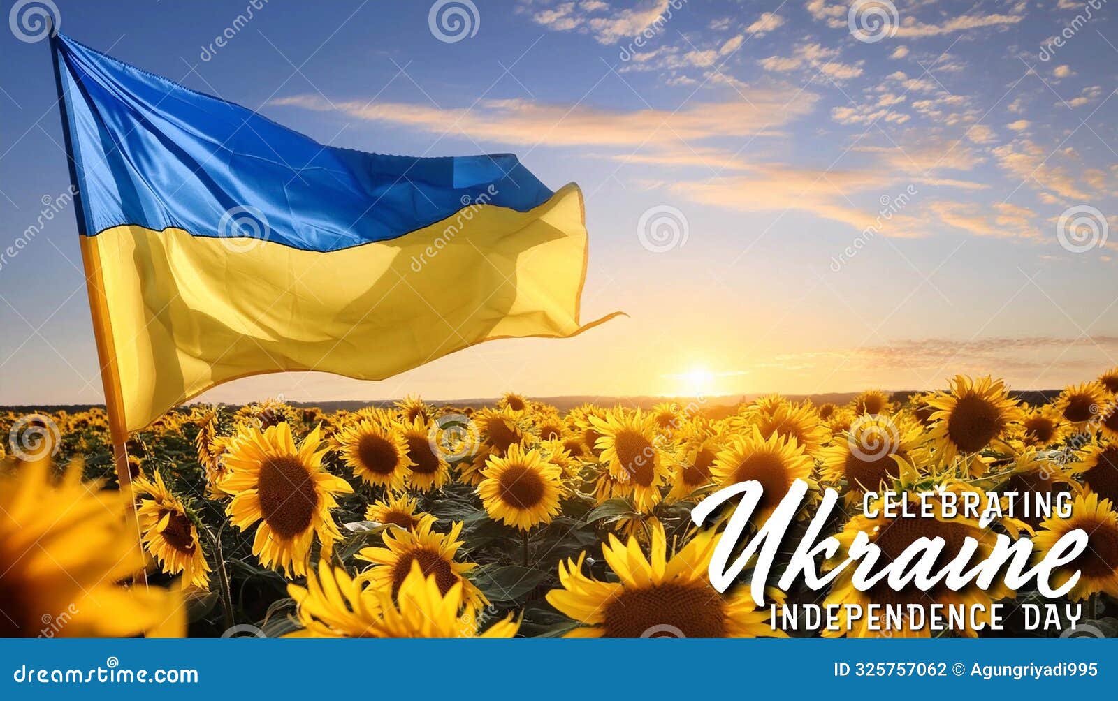Ukraine Independence Day Poster Design Stock Illustration ...