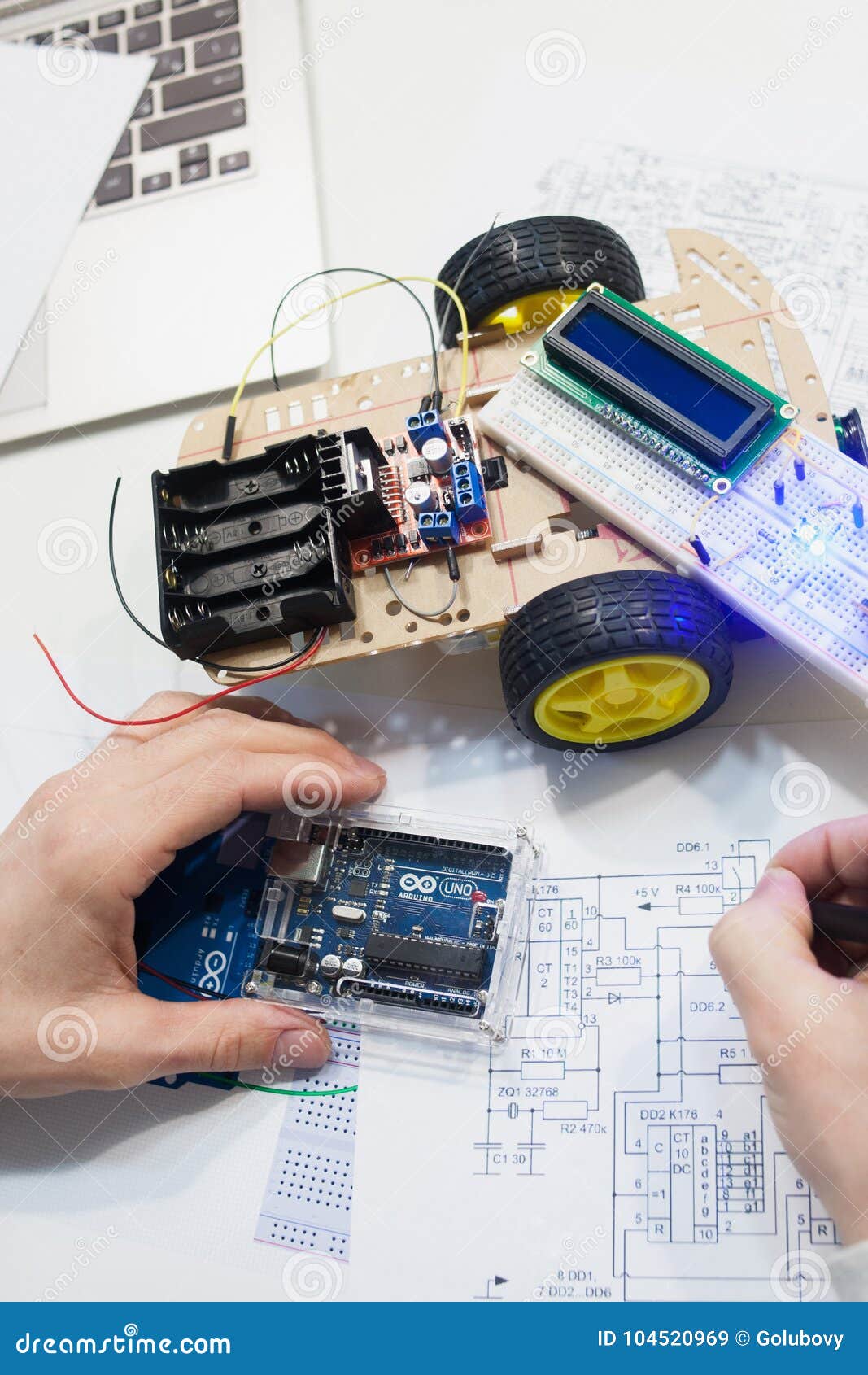 Robotics Creation With Arduino Uno Microcontroller Editorial Photo ... Robotics Creation With Arduino Uno Microcontroller Editorial Photo ...