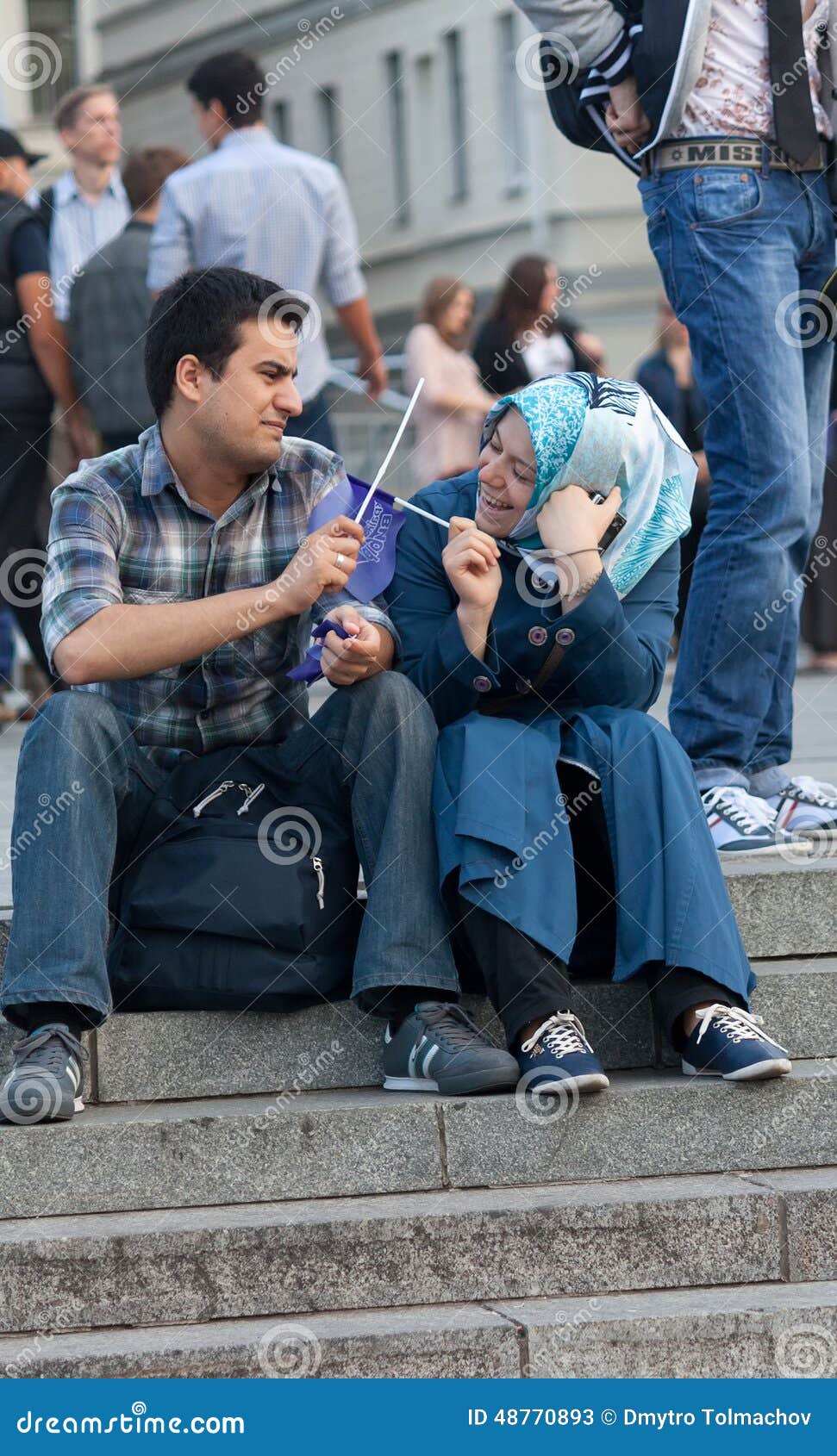 UKRAINE, KIEV - September 11,2013: Arab Students are Resting at ...