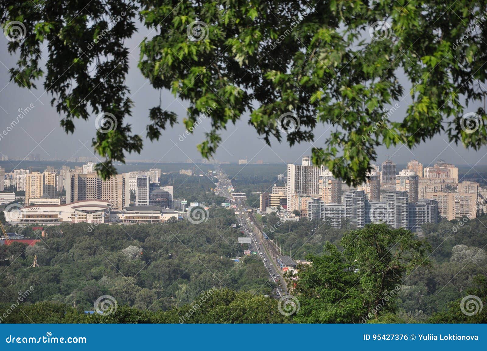 Ukraine, Kiev, View To the Left Bank. Editorial Photo - Image of houses ...