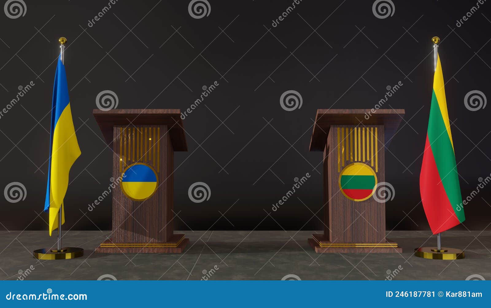 Ukraine and Lithuania Flags. Ukraine and Lithuania Flag. Ukraine and ...