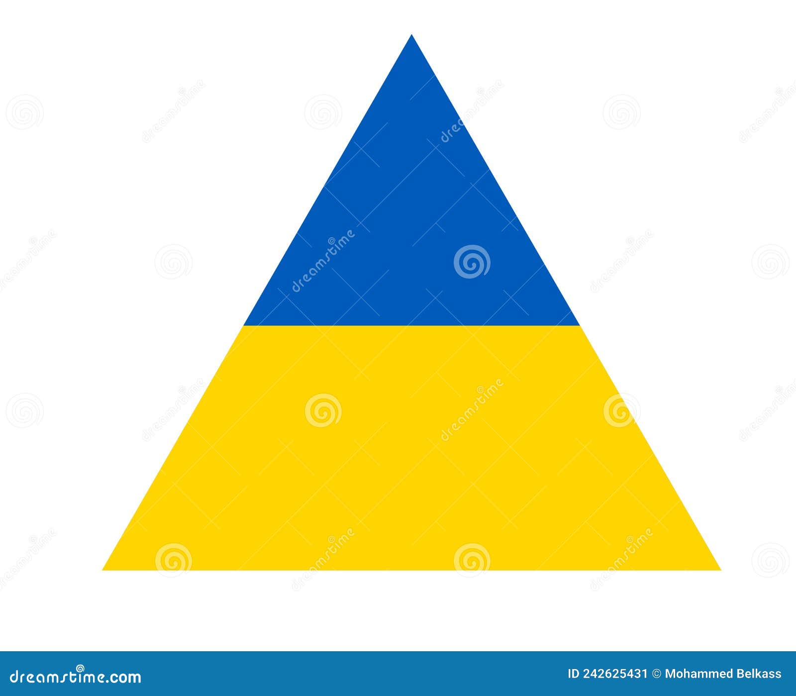 Ukraine Flag Emblem Symbol Triangle Shape National Europe Stock Vector ...