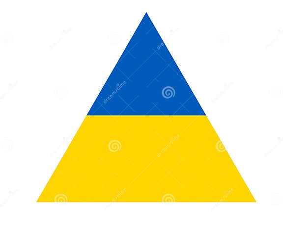 Ukraine Flag Emblem Symbol Triangle Shape National Europe Stock Vector ...