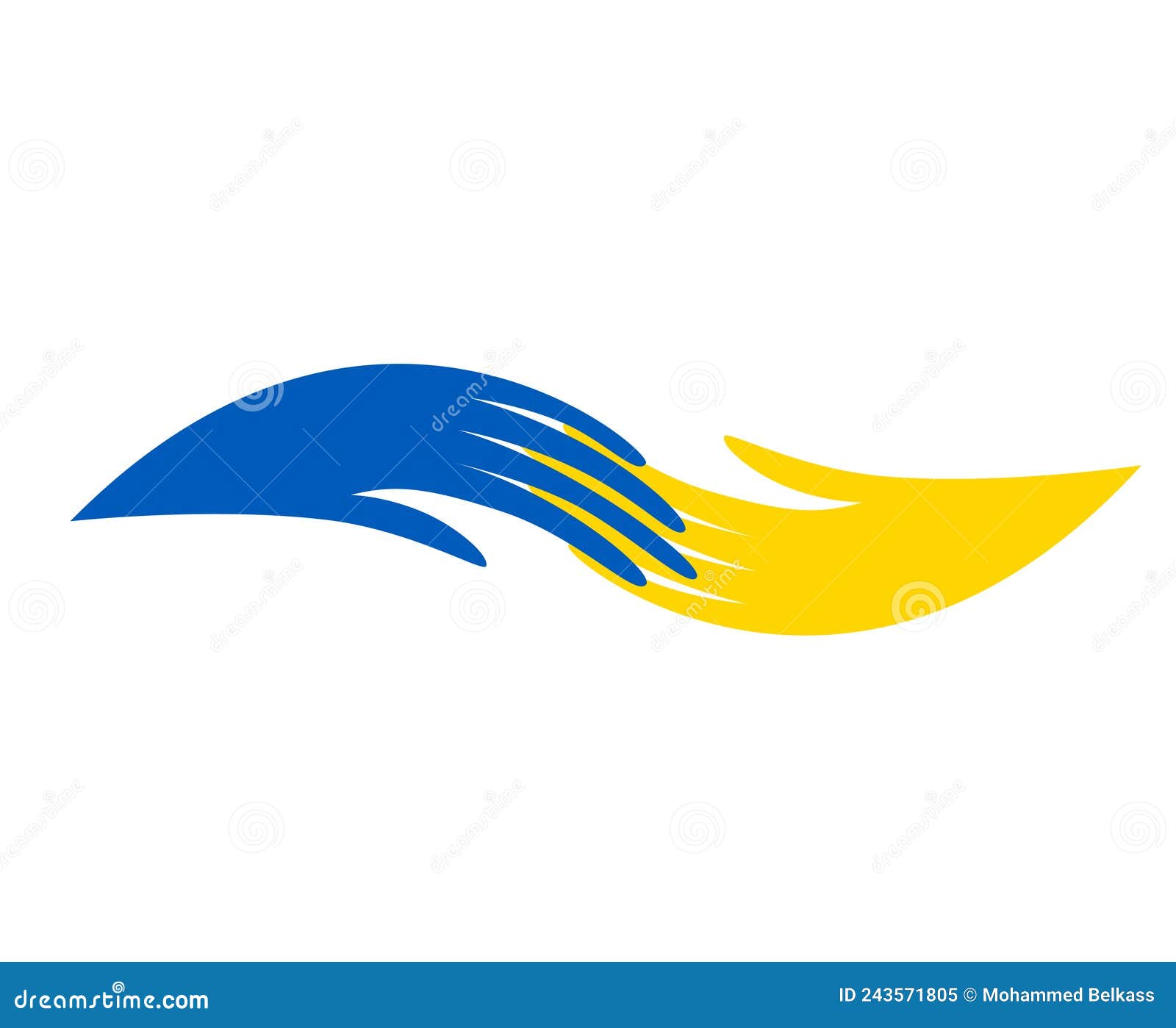 Ukraine Flag Emblem Hands Symbol National Europe Stock Illustration ...