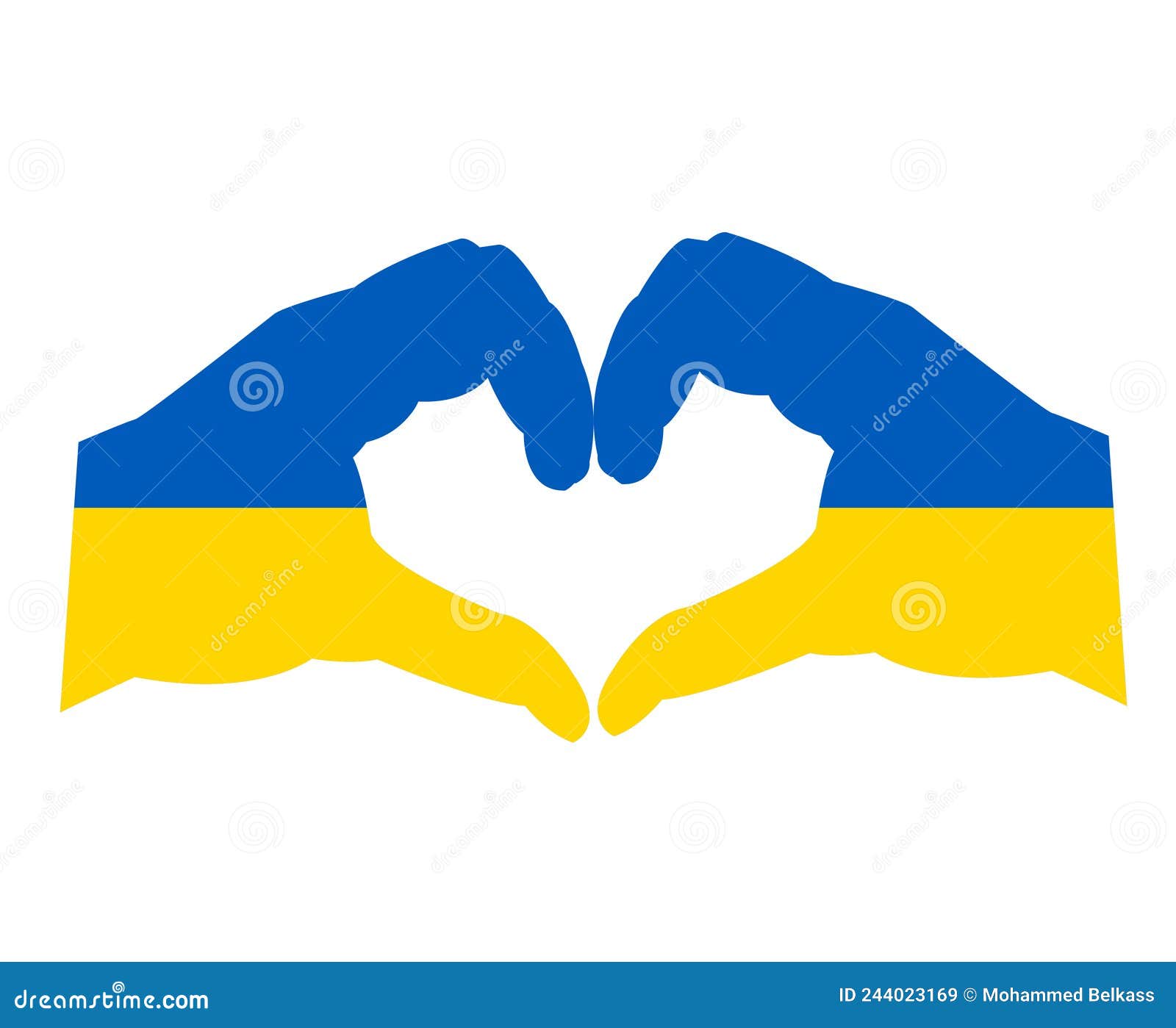 Ukraine Emblem Flag Hand National Europe Symbol Abstract Stock Vector ...