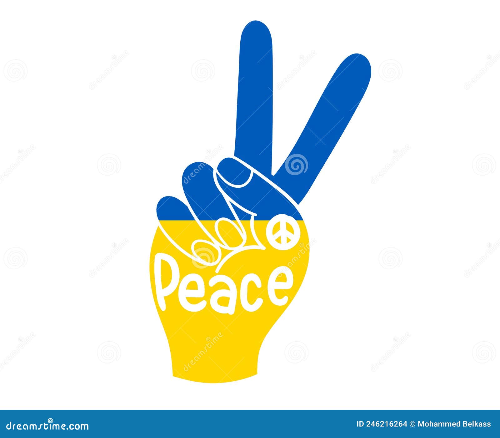 Ukraine Hand Peace Emblem Flag Design National Europe Stock ...