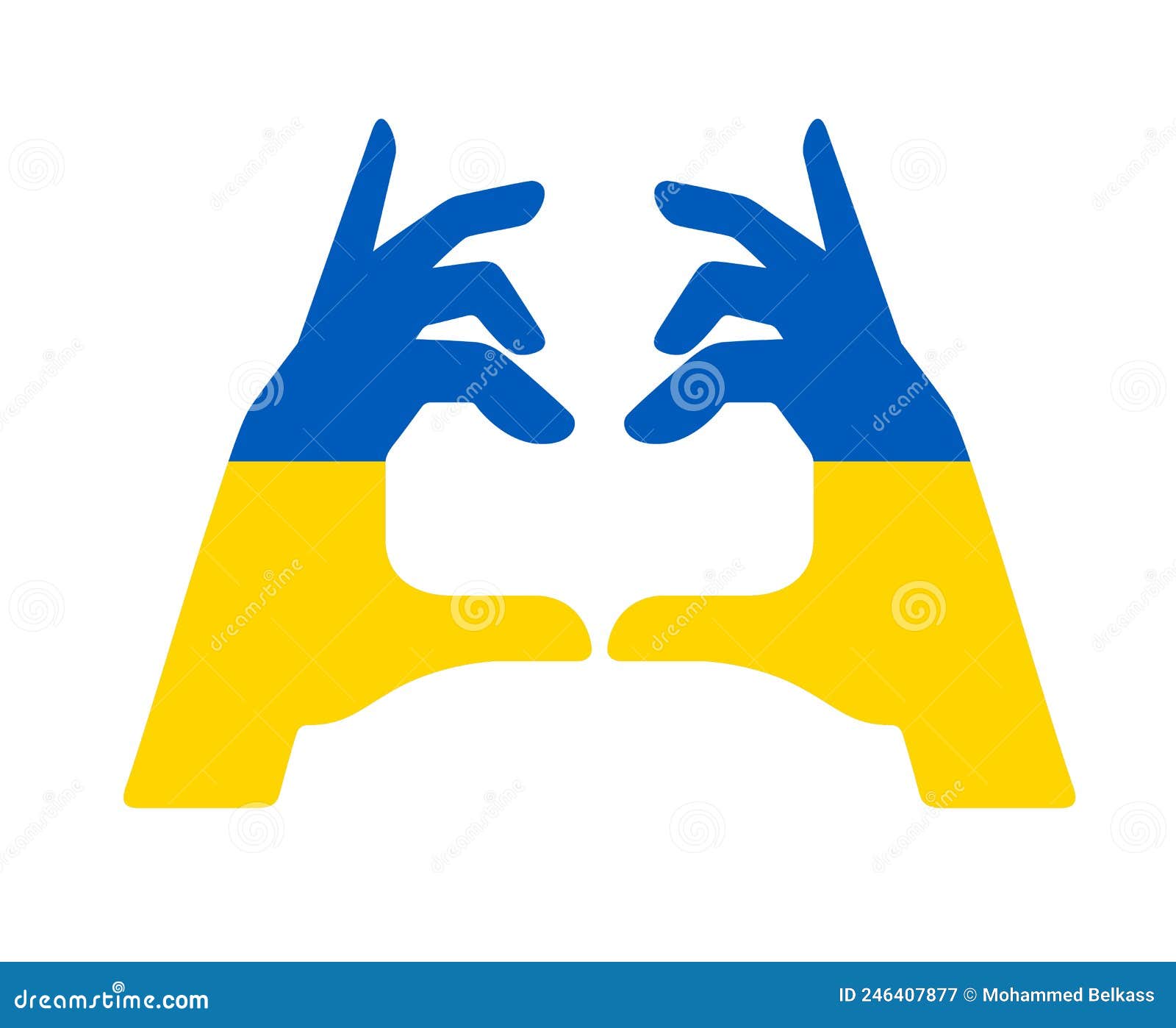 Ukraine Flag Emblem Hands National Europe Abstract Stock Illustration ...