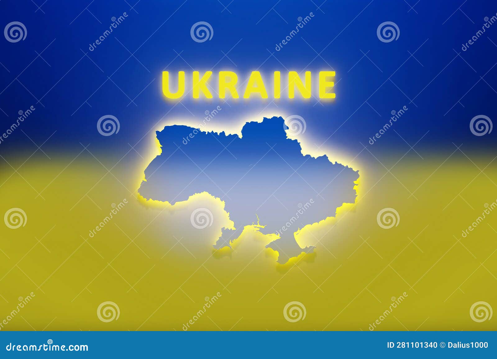 Ukraine Map 3D Render Animation. Slowly Spinning Around Stock ...