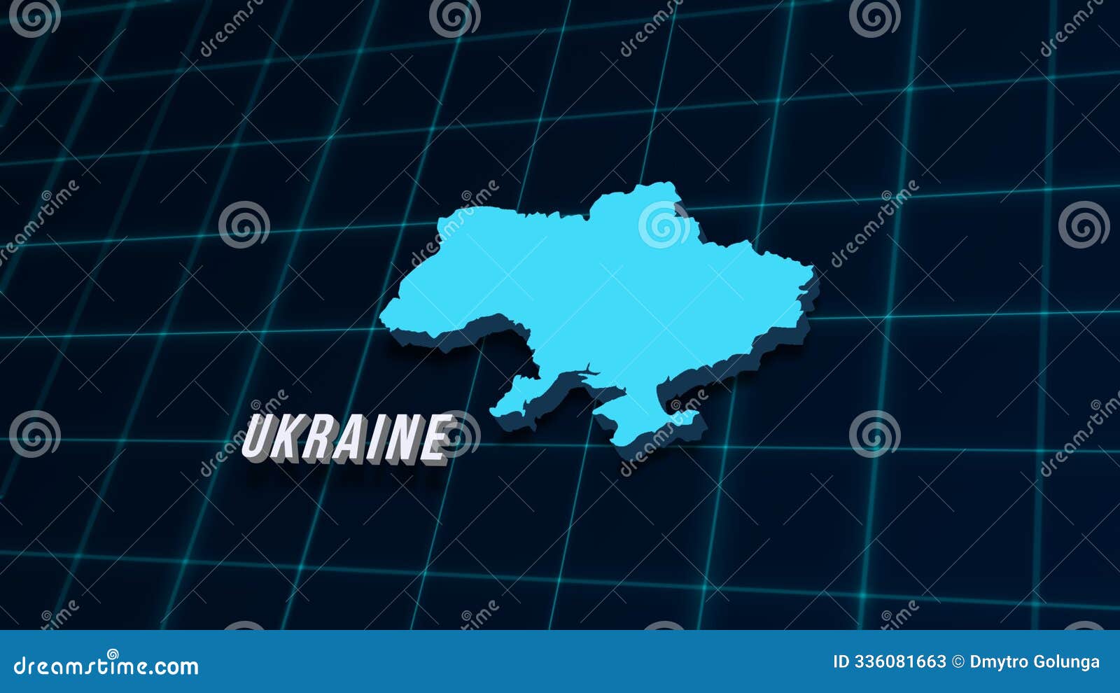 Ukraine Map on Digital Coordinates Grid Image 8K Illustration Stock ...