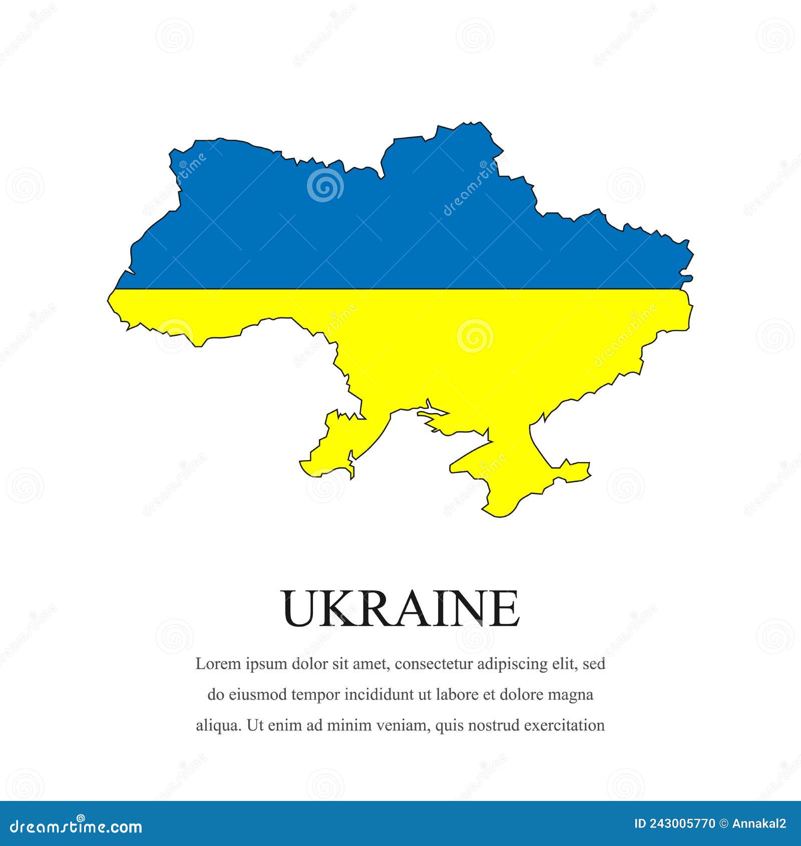 Ukraine Map and Flag. Map of Ukraine with Countries Borders Stock ...