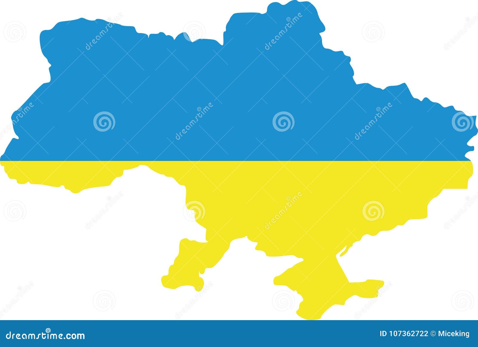 Ukraine Map With Flag Stock Photo | CartoonDealer.com #107362722
