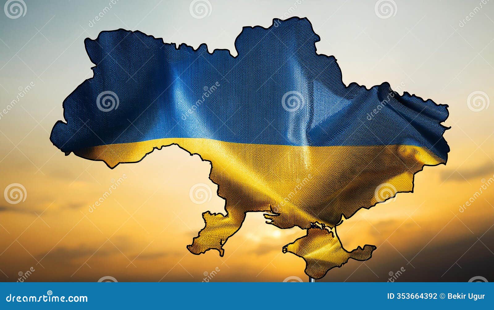 Sea Of Azov. Map Boundaries Sea Of Azov With Other Countries Cartoon ...