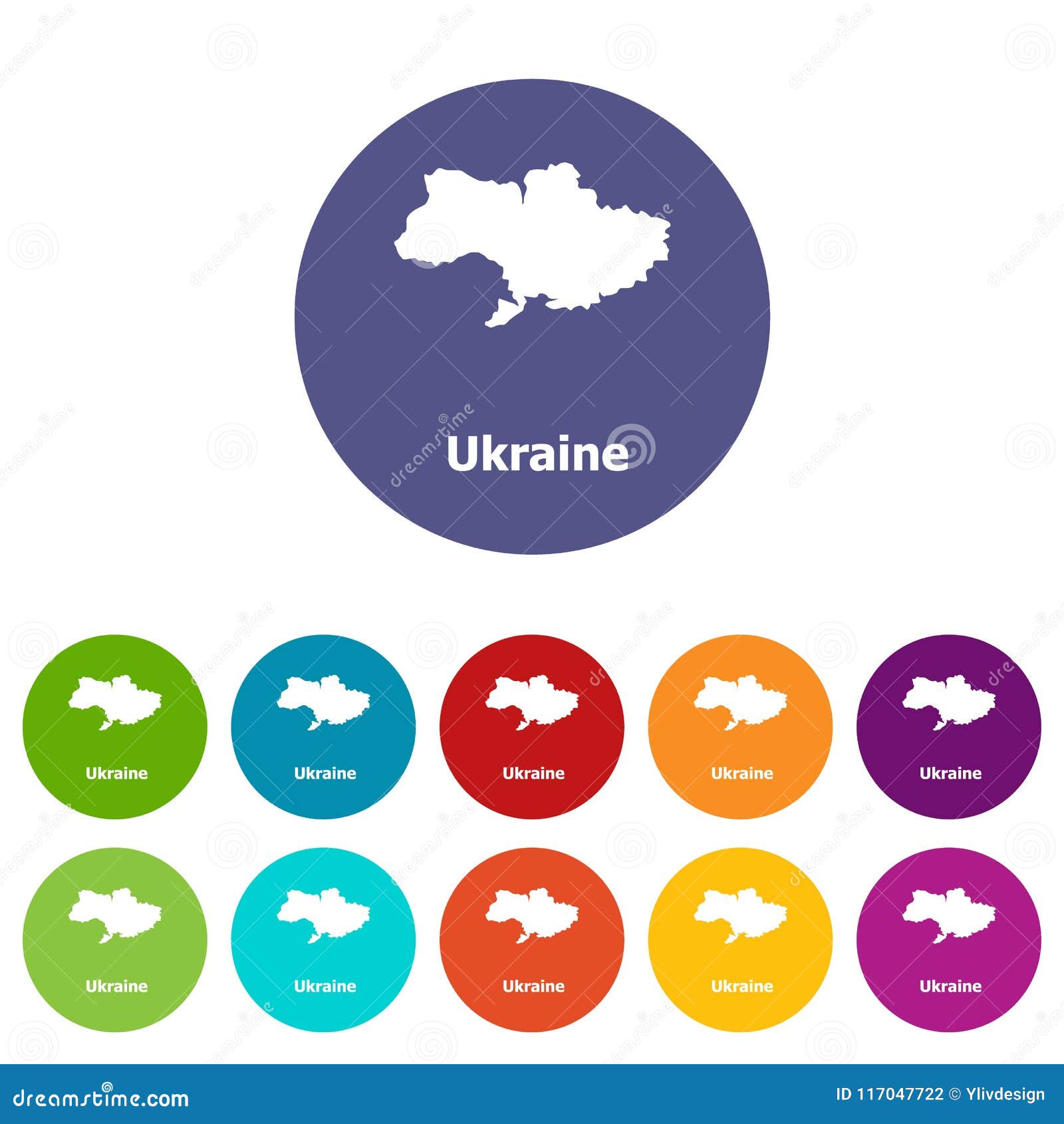Ukraine Map Icon, Simple Style Stock Vector - Illustration of isolated ...