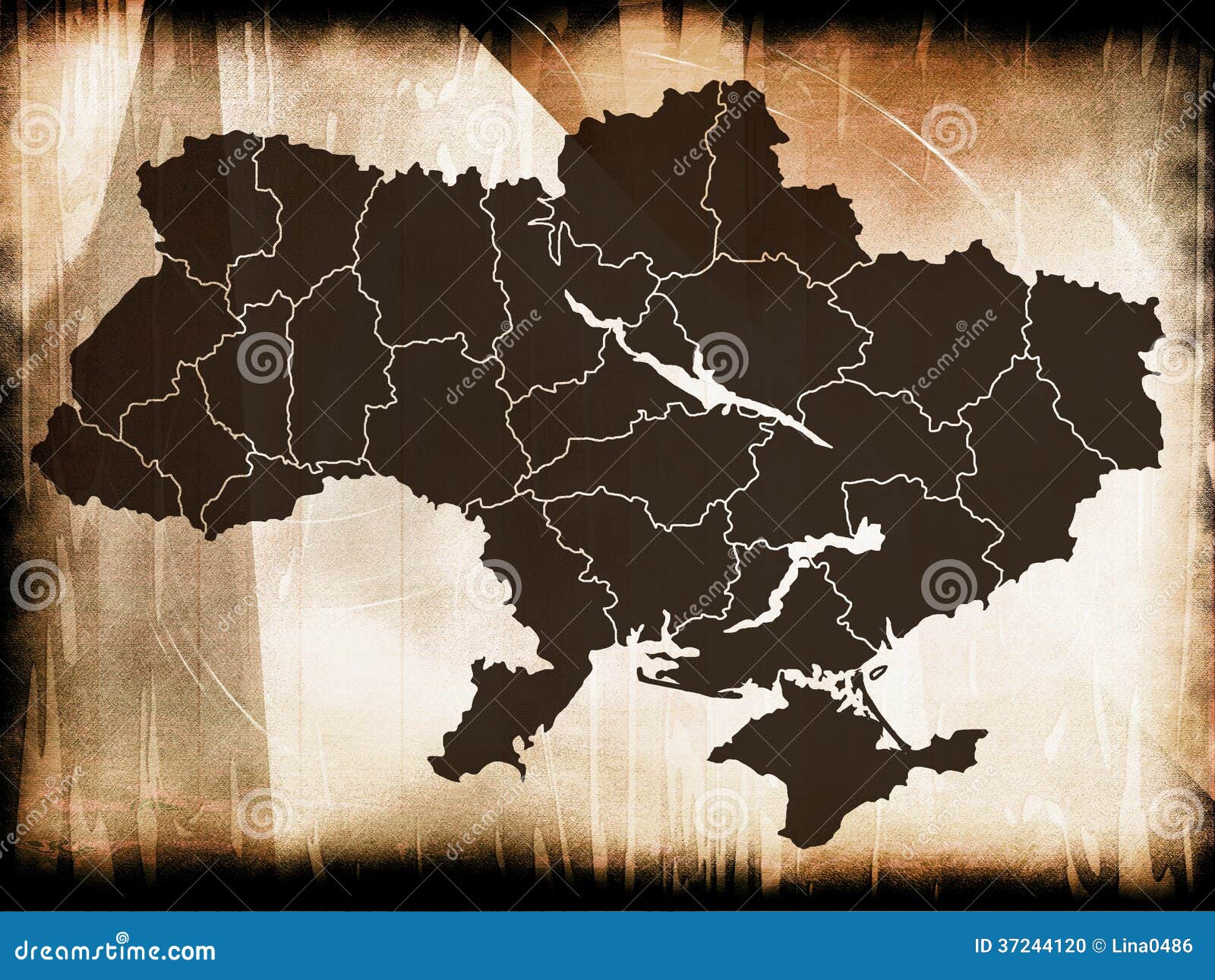 Ukraine map stock illustration. Illustration of crimea - 37244120