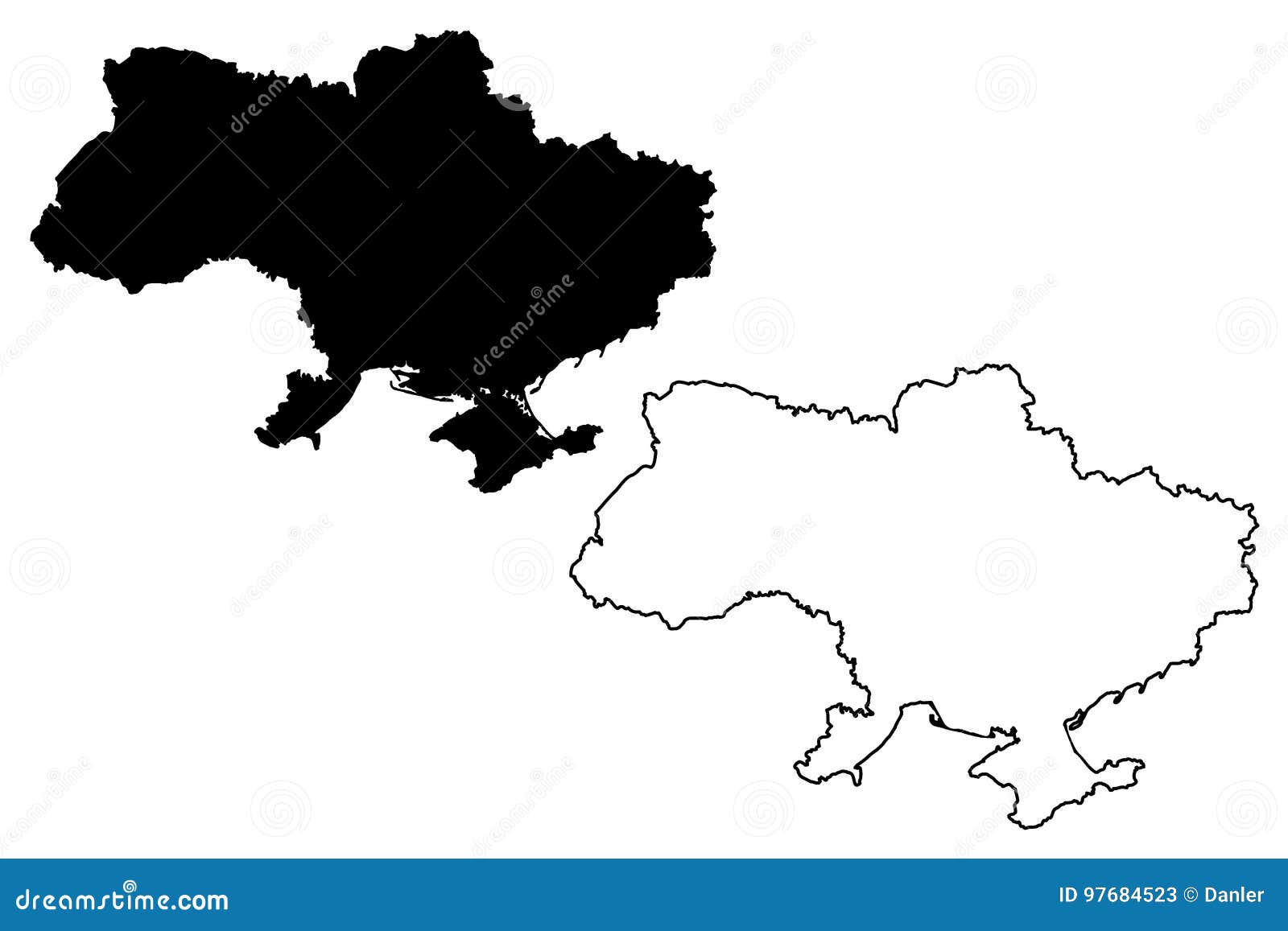 Ukraine map vector stock vector. Illustration of abstract - 97684523