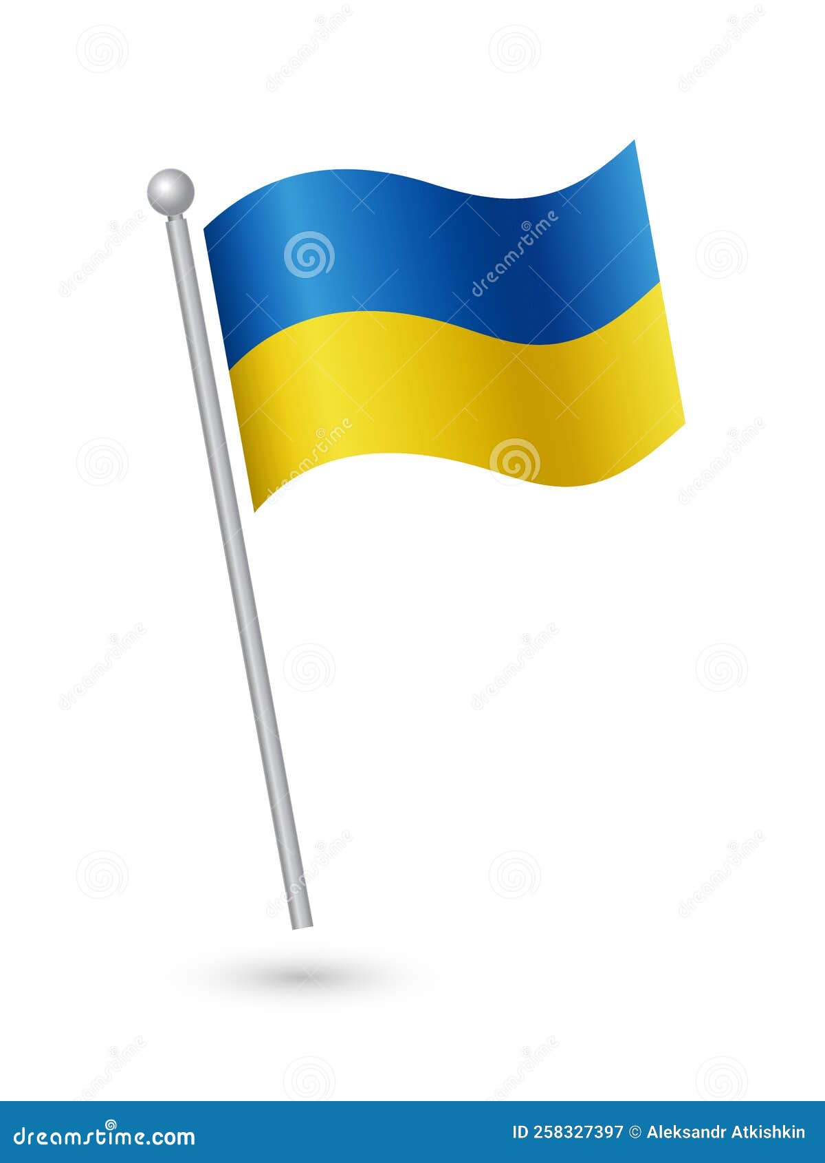 Ukraine national flag stock vector. Illustration of donetsk - 258327397