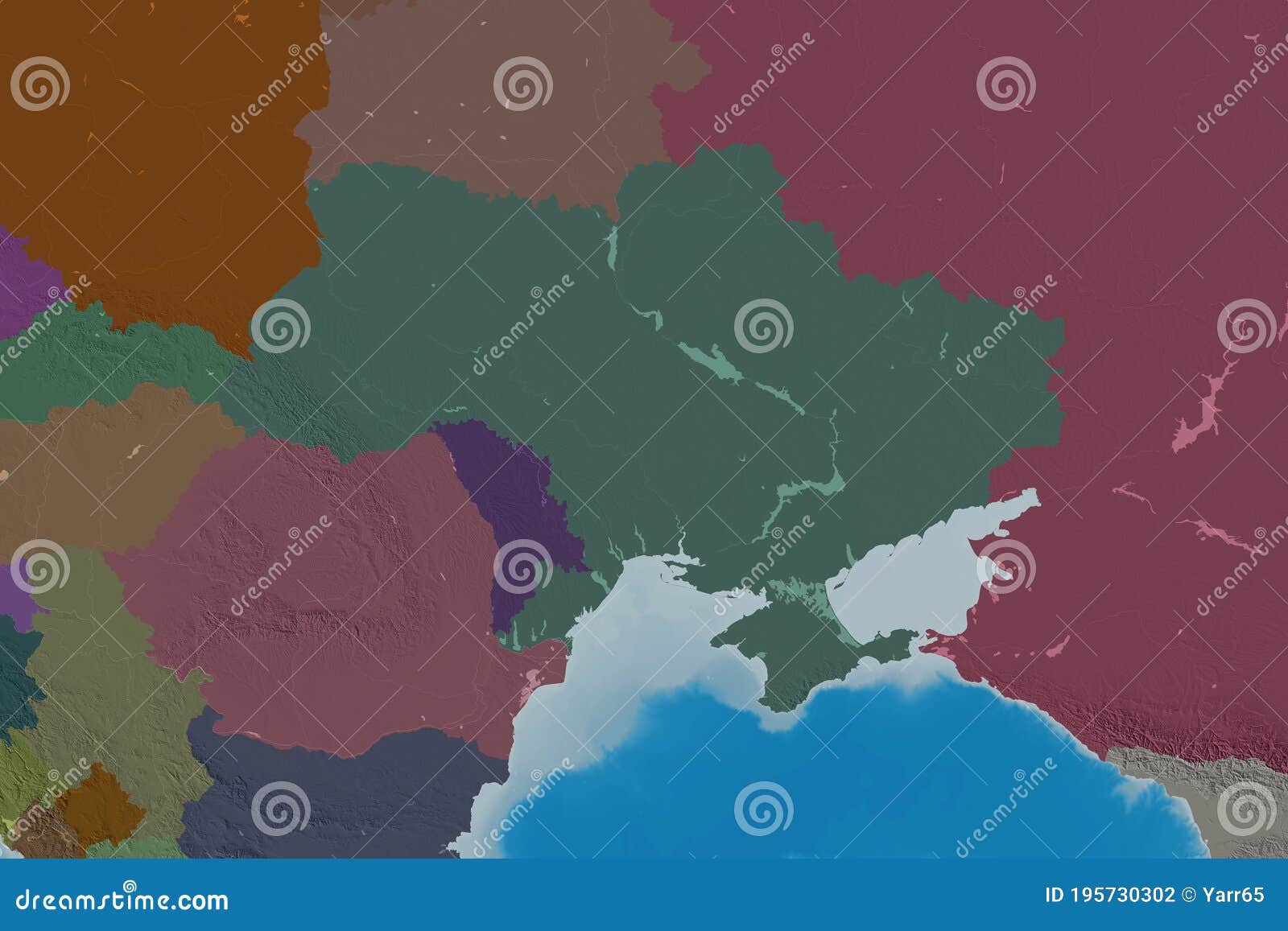 Ukraine Neighbourhood. Administrative Stock Illustration - Illustration ...