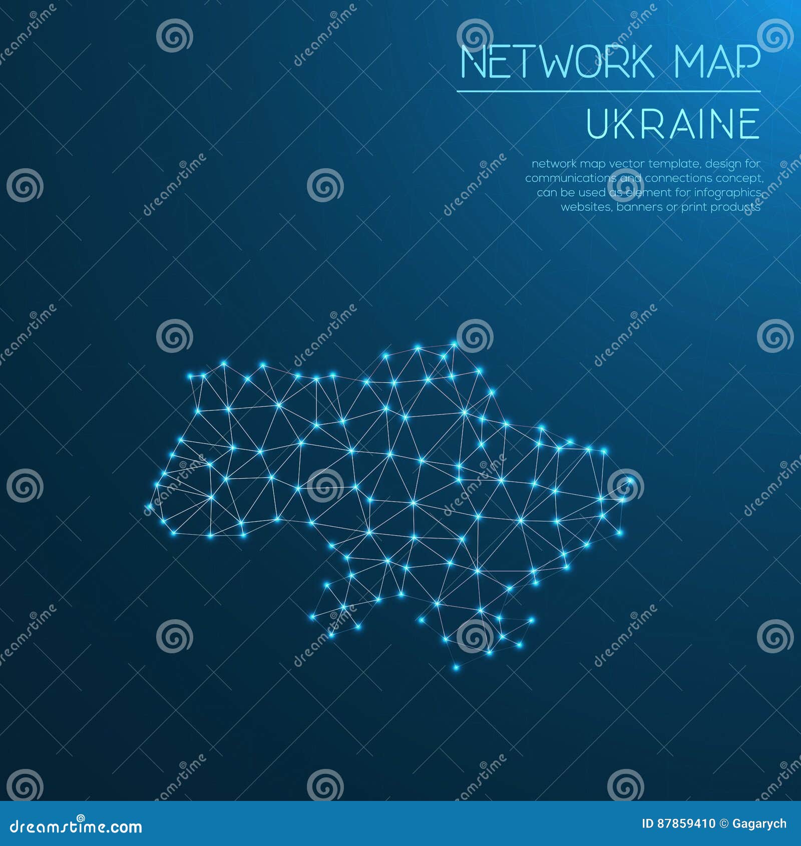 Ukraine network map. stock vector. Illustration of bright - 87859410