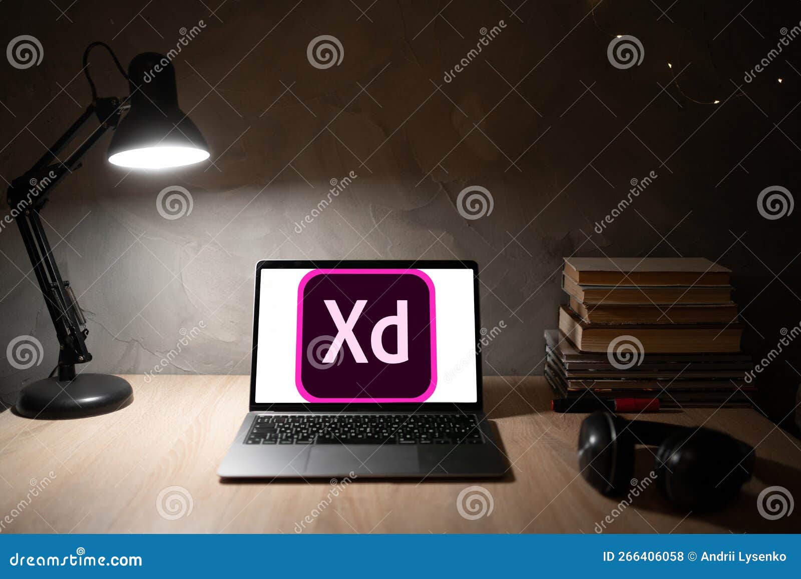 Ukraine, Odessa January 9, 2023: Desk With Laptop And Adobe XD Logo ...