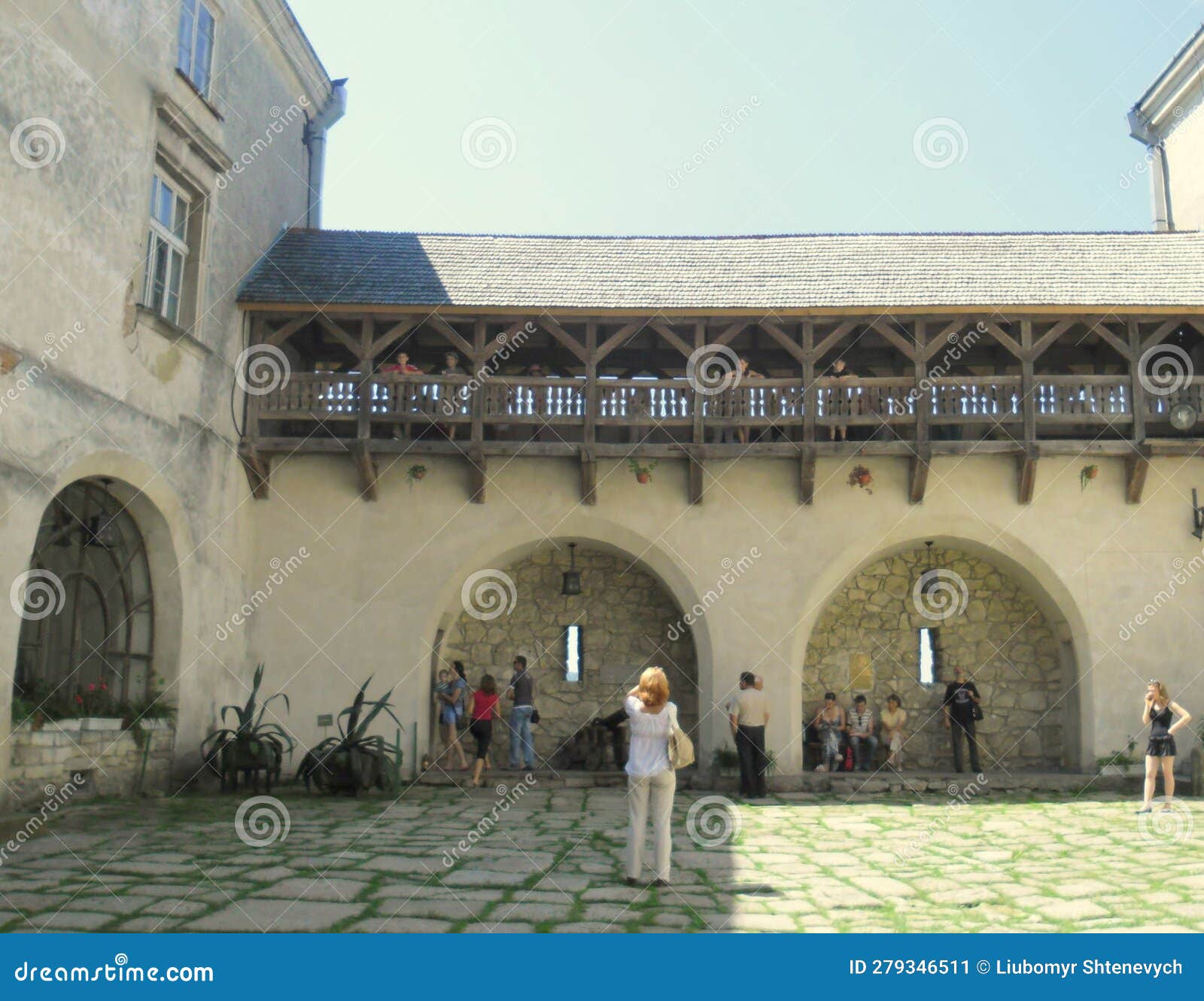 Ukraine, Olesky Castle, the Inner Courtyard of the Castle Editorial ...