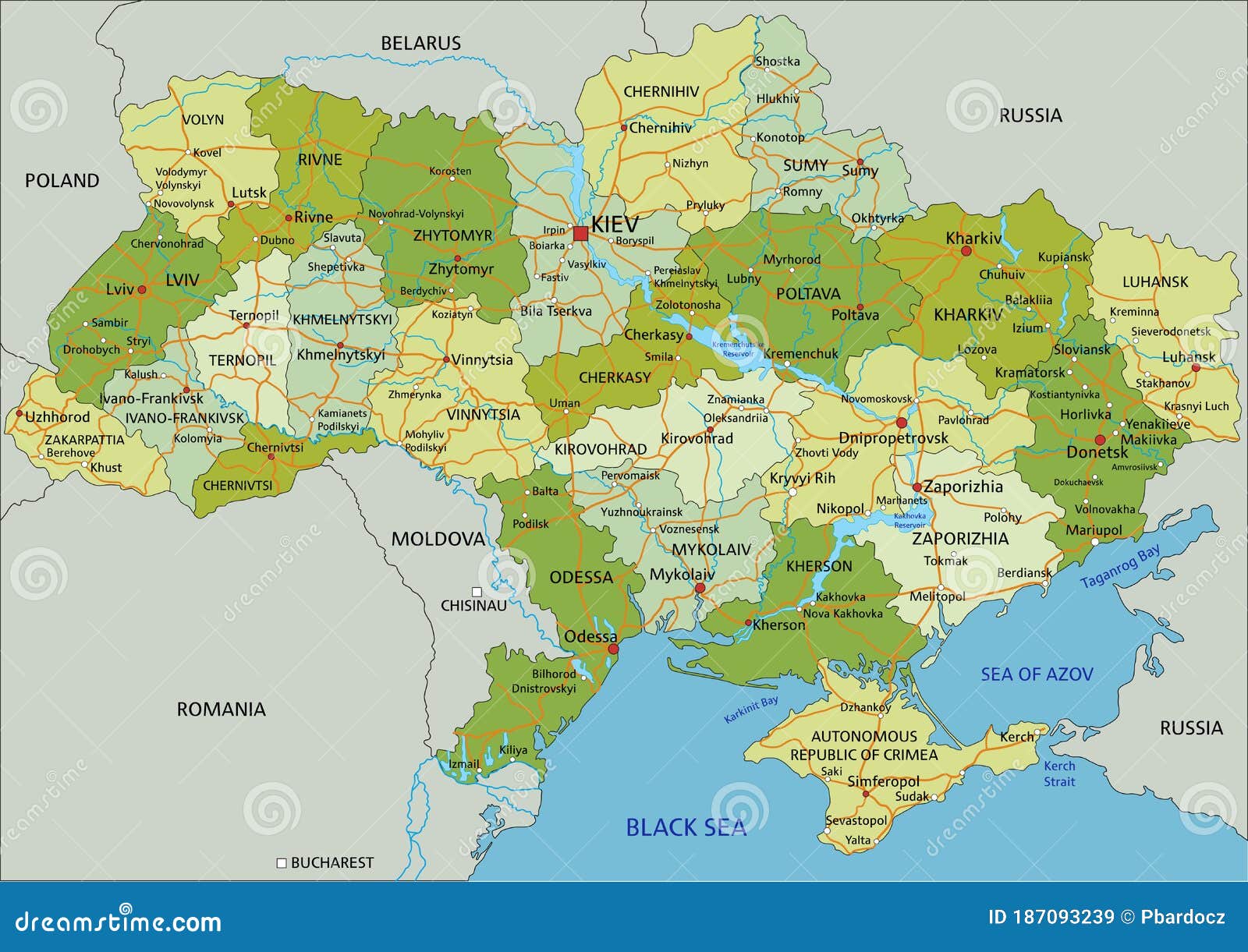 Ukraine Political Map