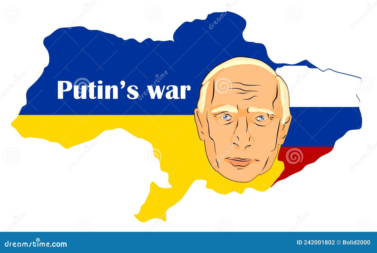 Face of Putin cartoon editorial photography. Illustration of humor ...