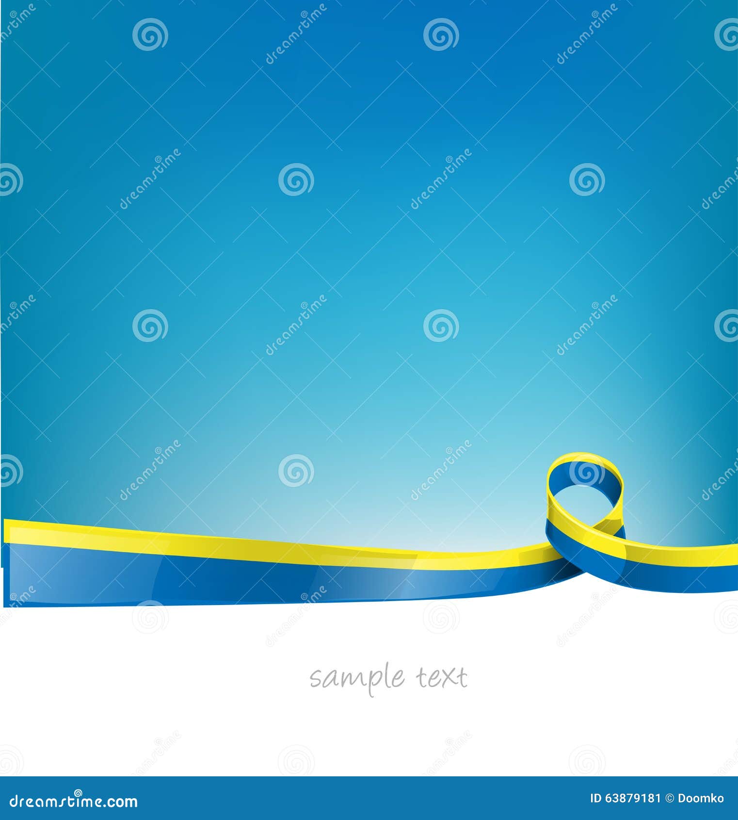 Ukraine ribbon flag stock vector. Illustration of background - 63879181