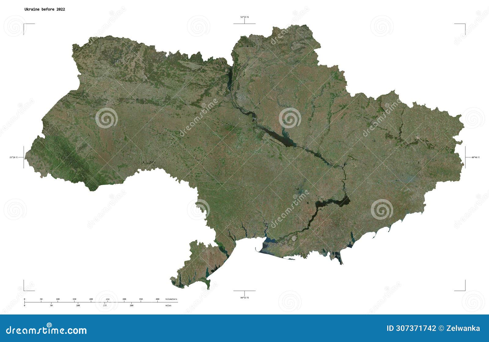 Ukraine before 2022 Shape on White. High-res Satellite Stock Illustration - Illustration of ...