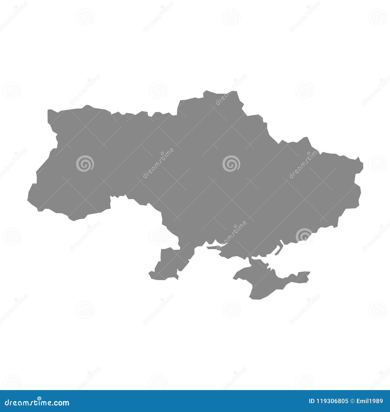 Ukraine vector map stock vector. Illustration of grey - 119306805
