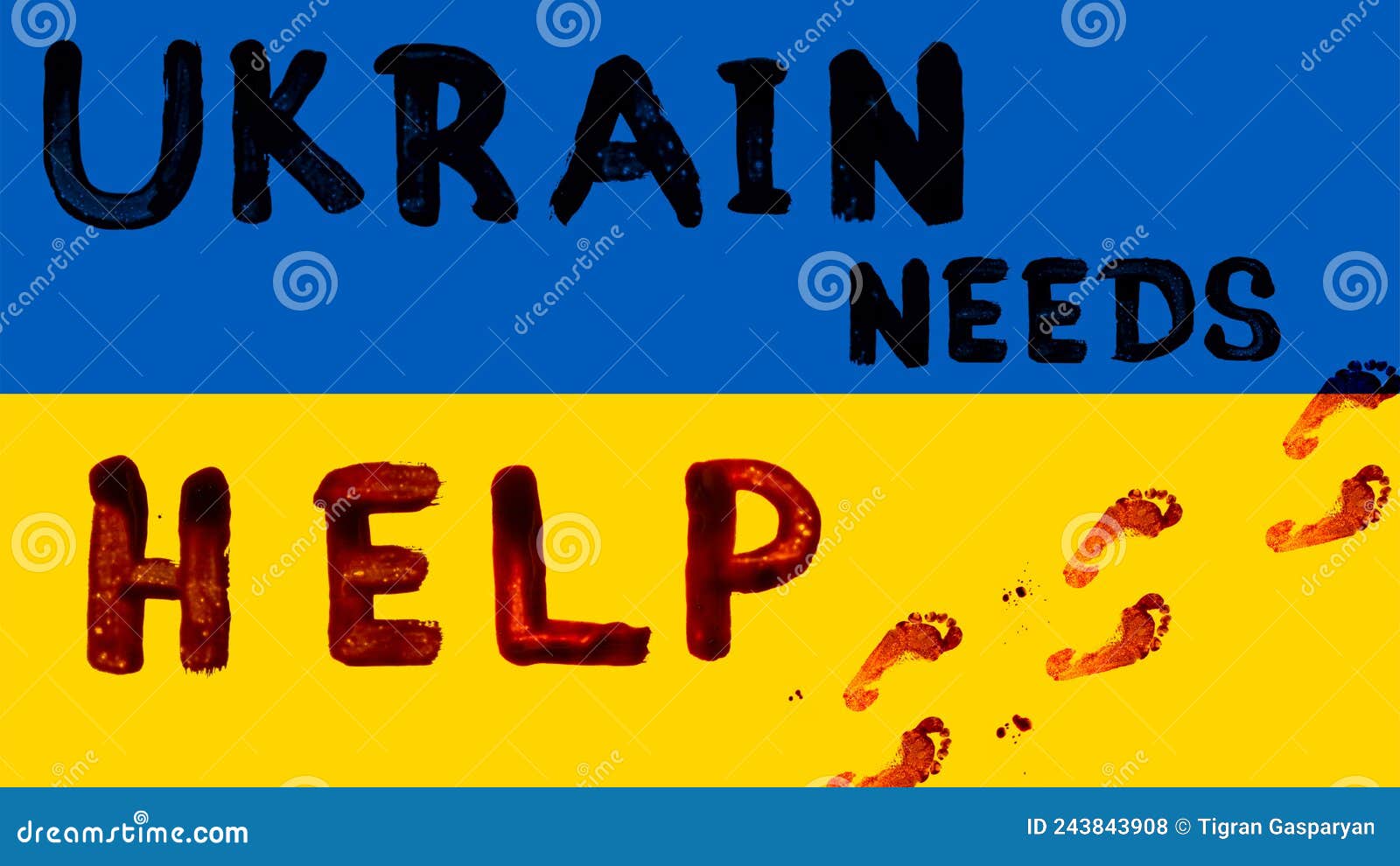 Ukraine War Needs Help. Ukraine Flag Banner Request for Help Stock ...
