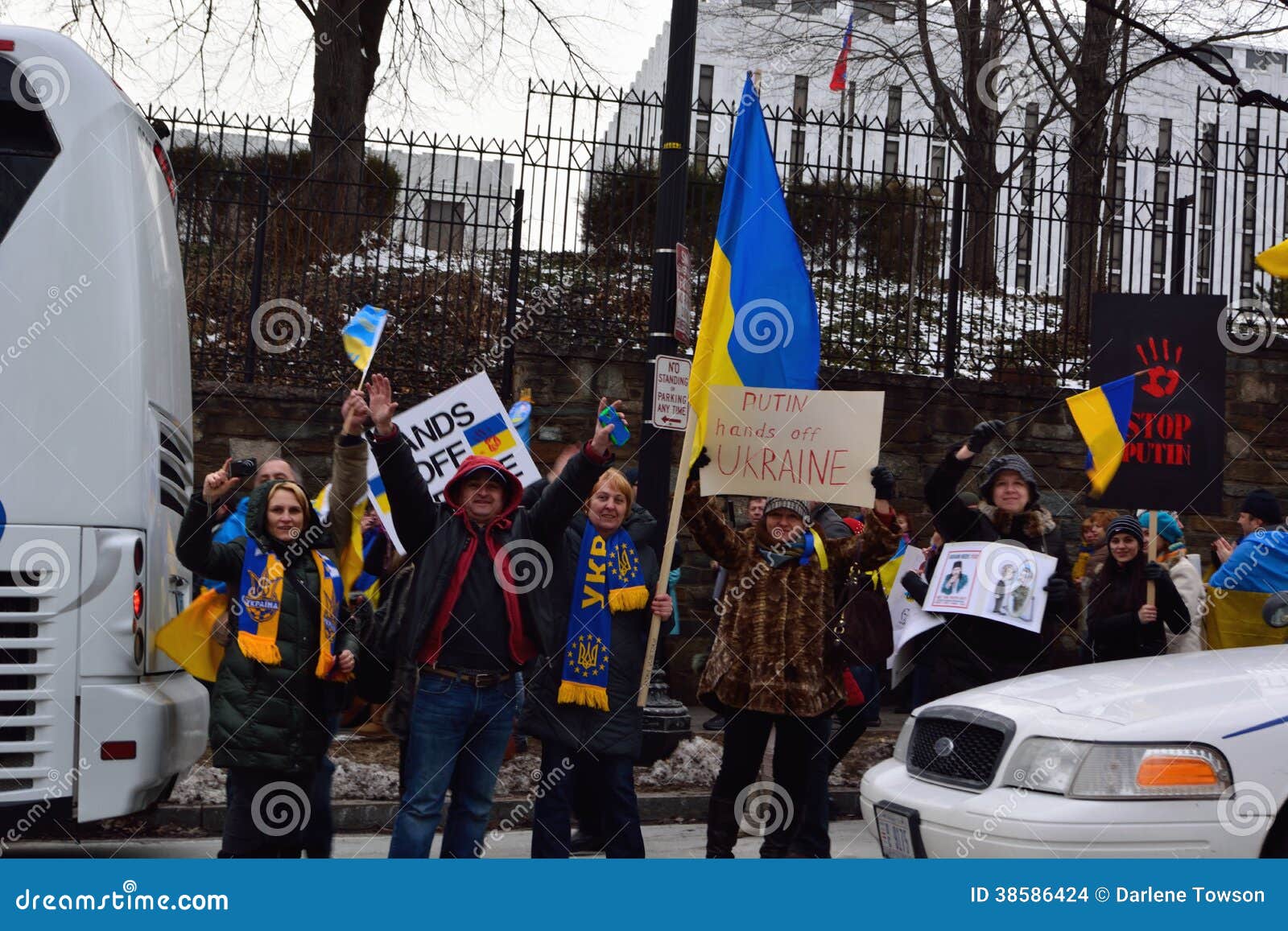 Ukraines Protest at Russian Embassy DC Editorial Stock Image - Image of ...