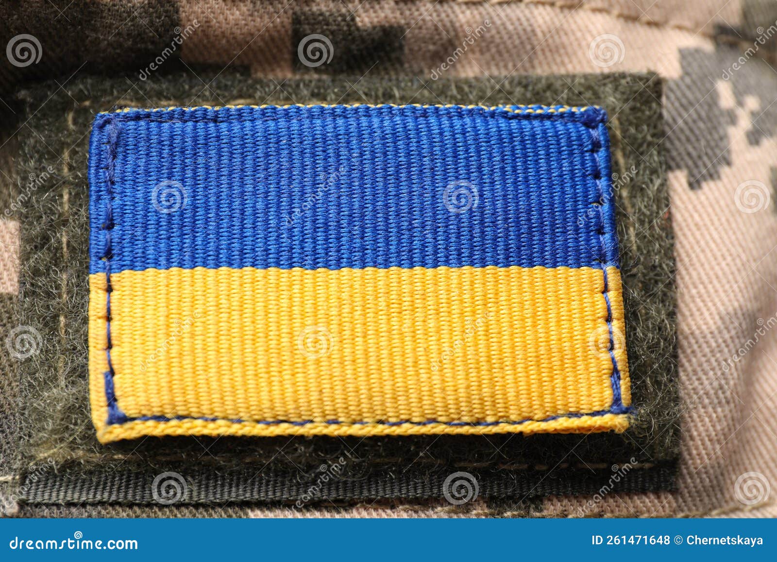 Ukrainian Army Patch on Military Camouflage, Closeup Stock Photo ...