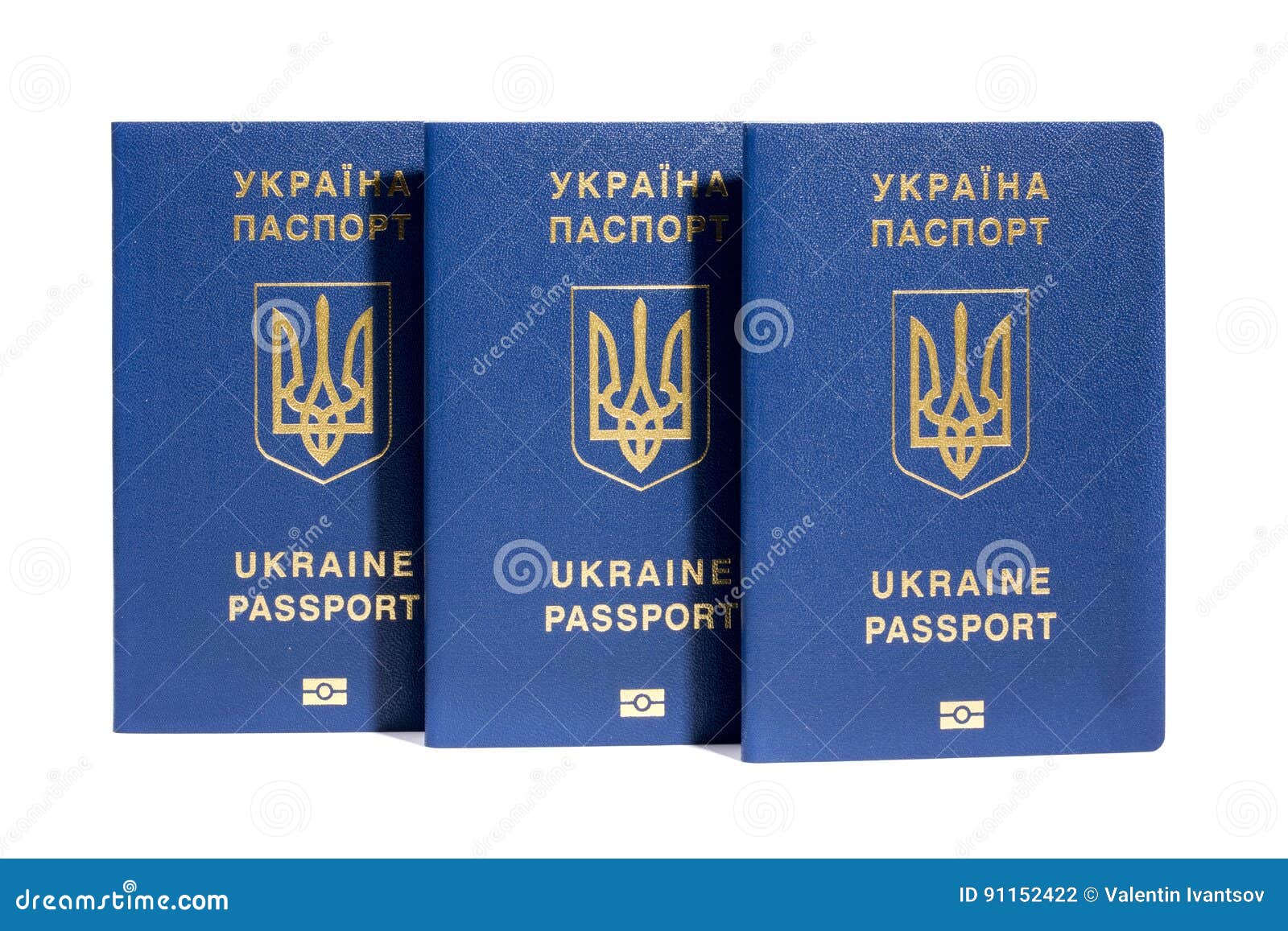 Ukrainian Biometric Passports on a White Stock Photo - Image of visa ...