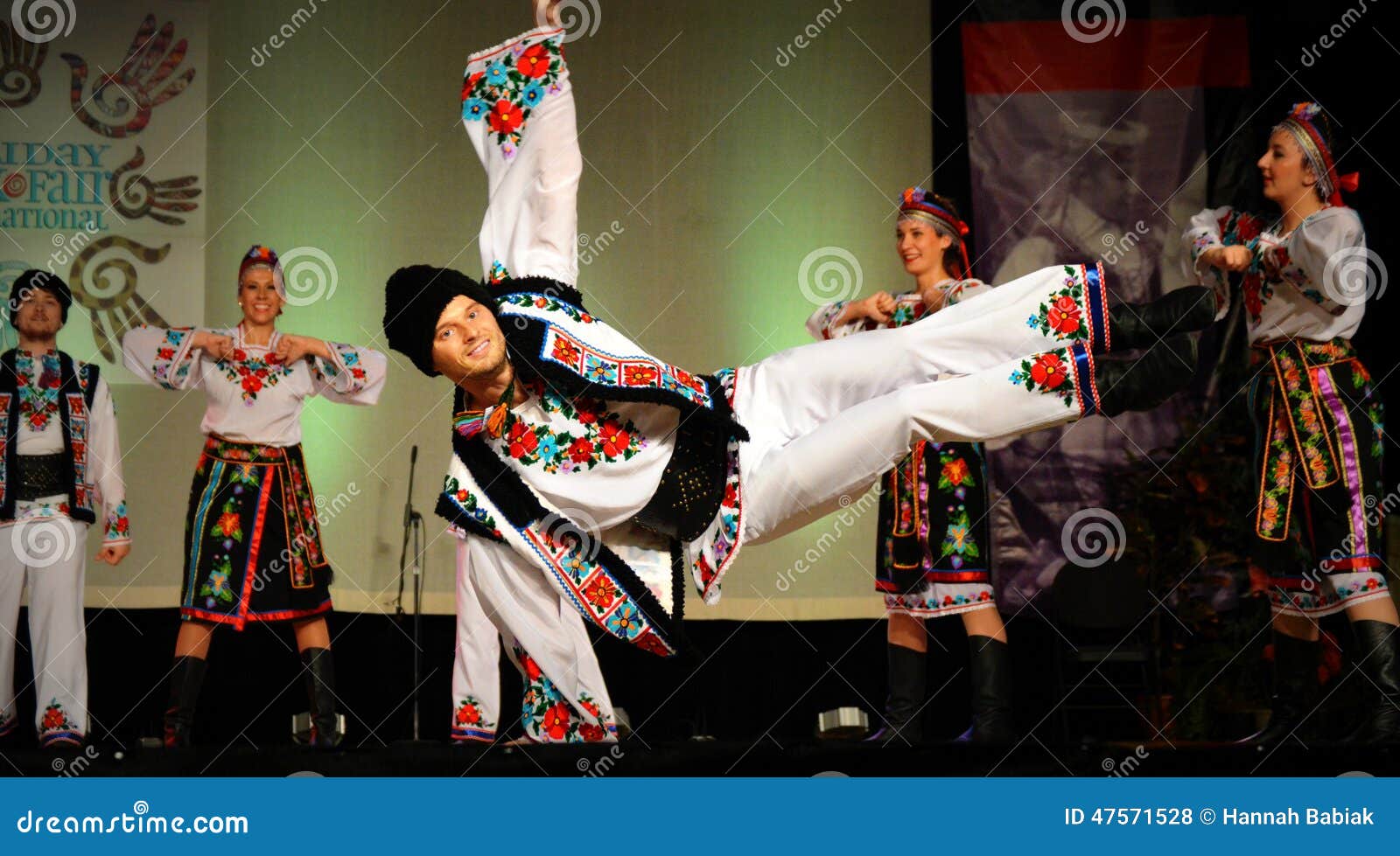 Ukrainian Dancer Doing Stunt Editorial Stock Photo - Image of holday ...