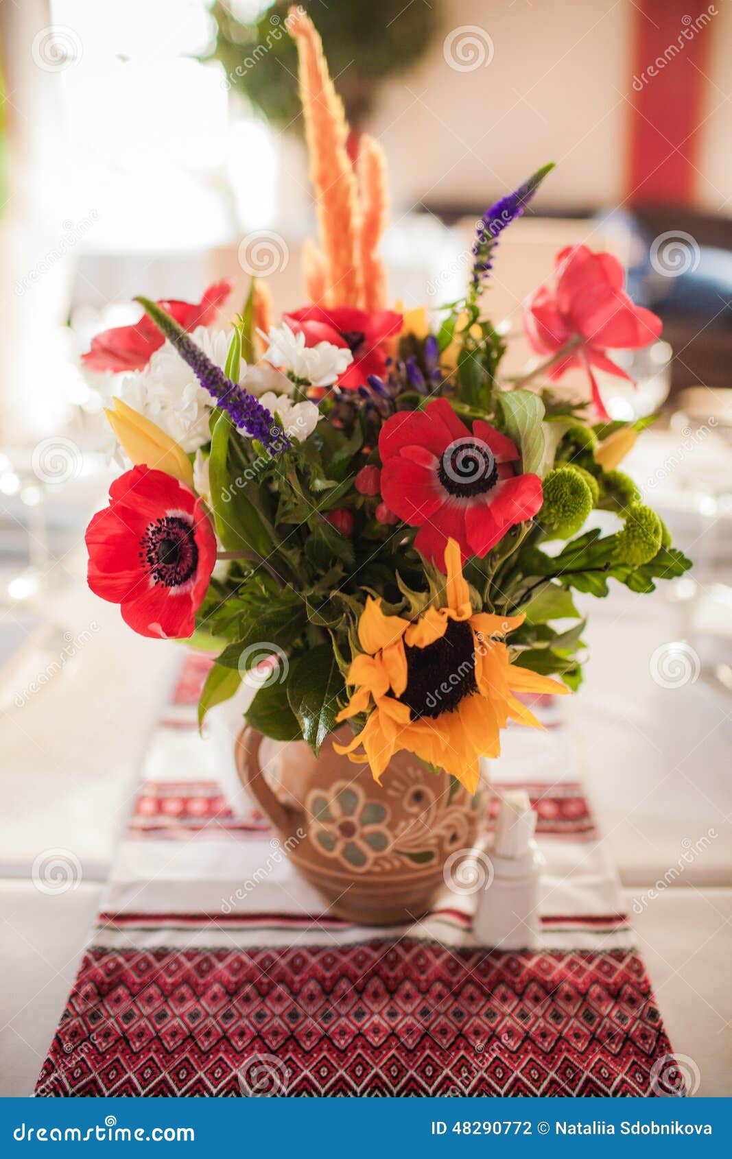 Ukrainian decorated table stock photo. Image of clear - 48290772