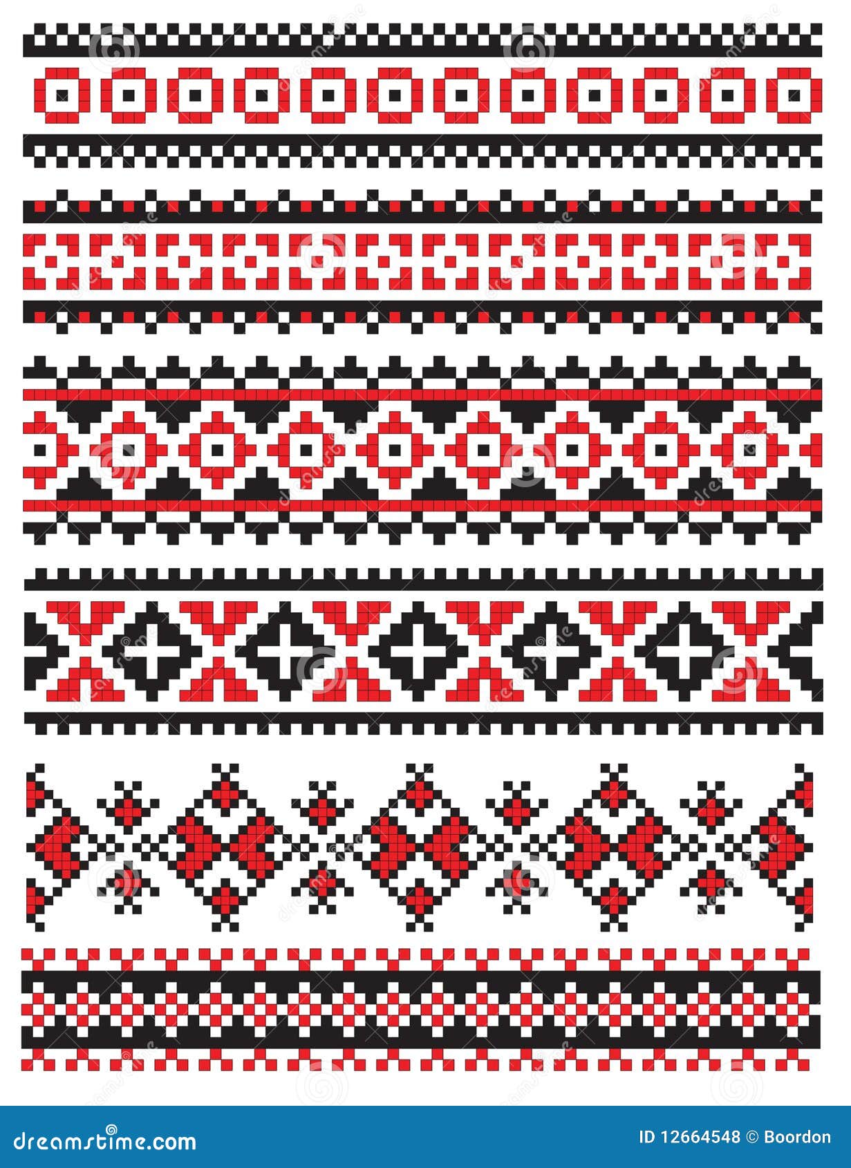 Ukrainian Embroider Napkin Pattern Stock Vector - Illustration of hobby ...