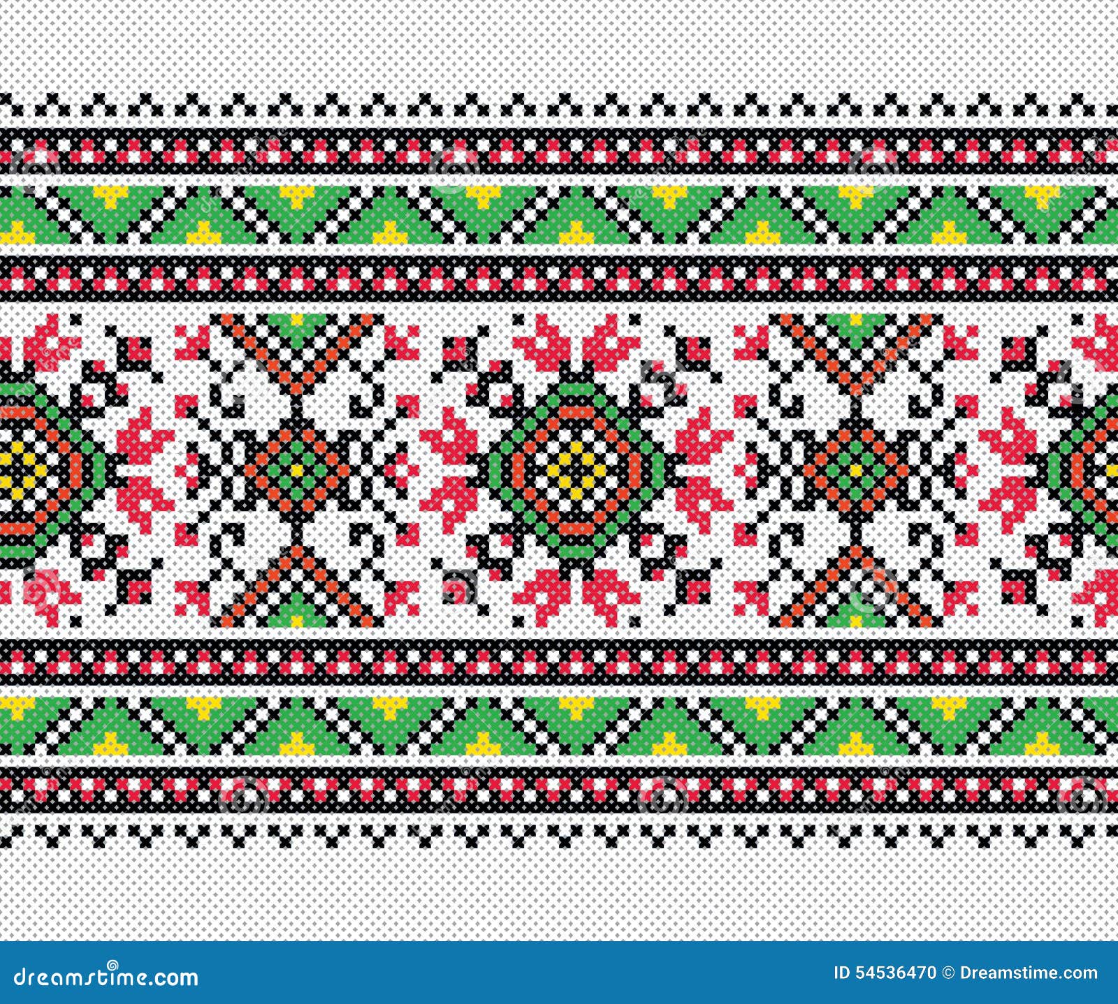 Ukrainian Embroidery Pattern Stock Vector - Illustration of pattern ...