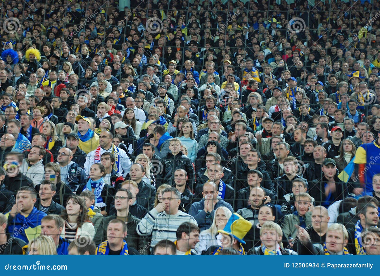 Ukrainian fans editorial stock image. Image of ball, constructing ...