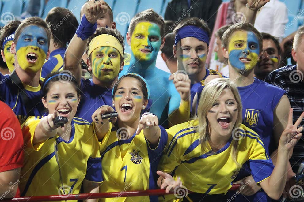 Ukrainian fans editorial stock photo. Image of match - 19798813