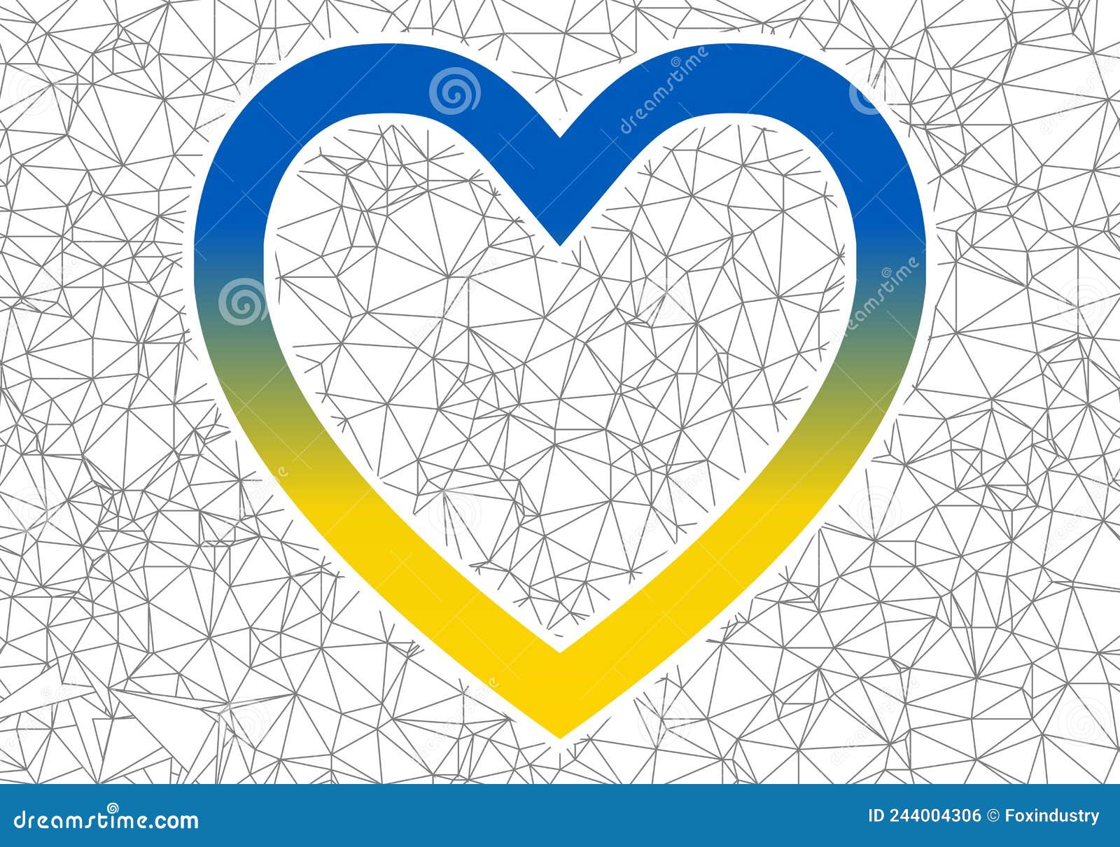 Ukrainian Flag in a Cage Grid Triangles Lines Vector Illustration Stock ...