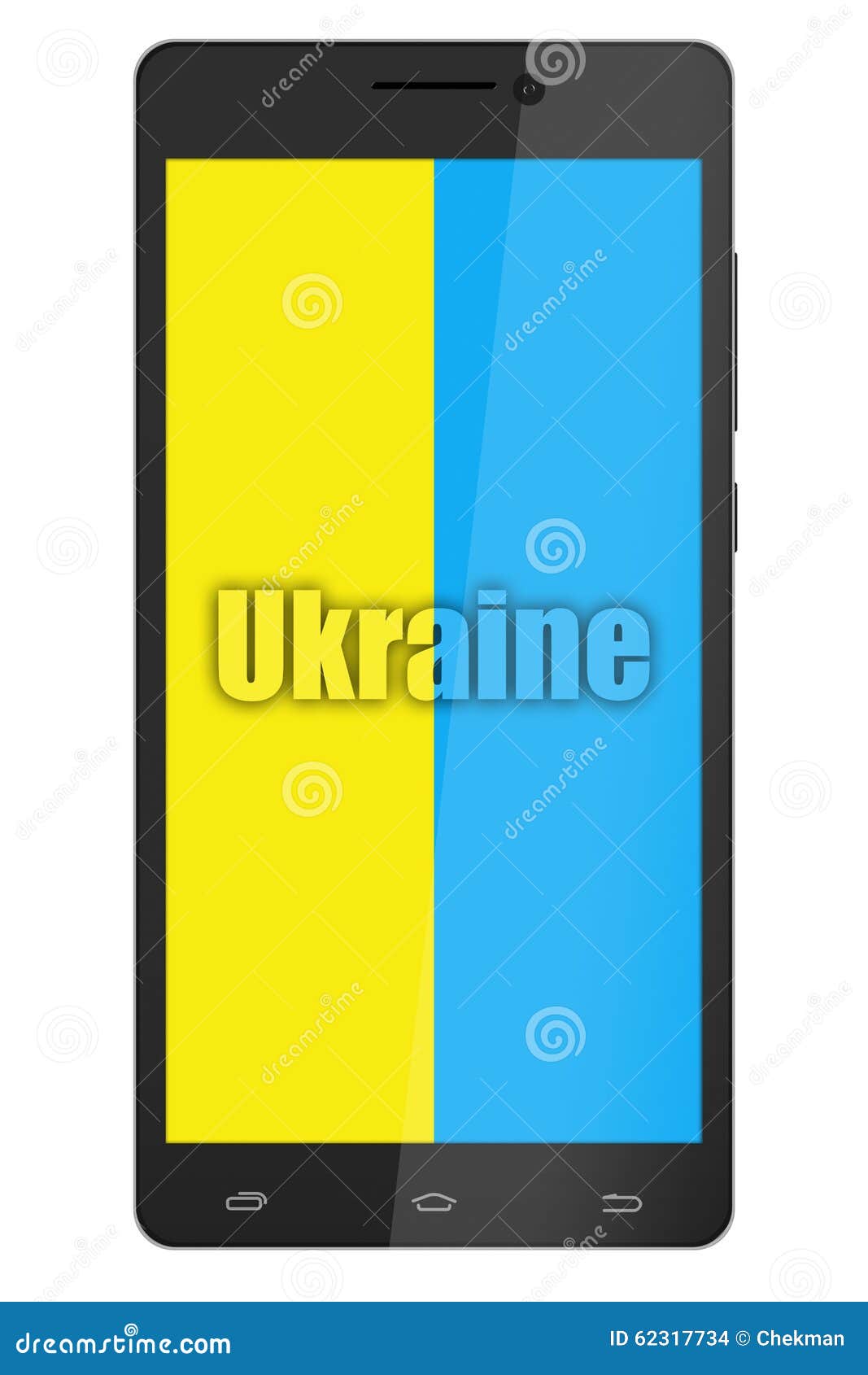 Ukrainian Flag on Smartphone Screen Stock Illustration - Illustration ...