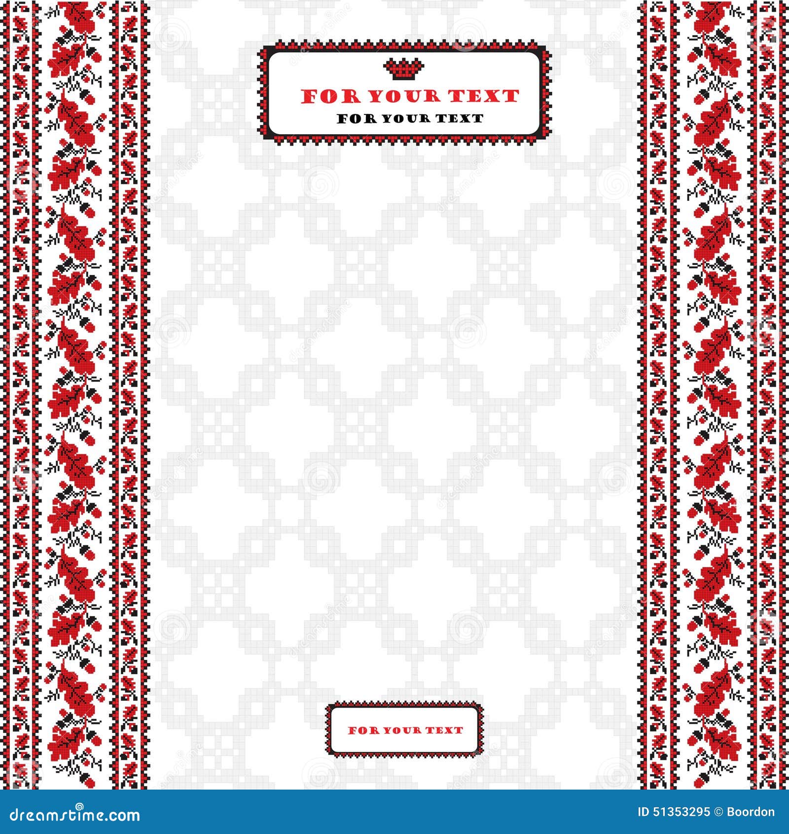 Ukrainian Folk Pattern Background Stock Vector - Illustration of ...