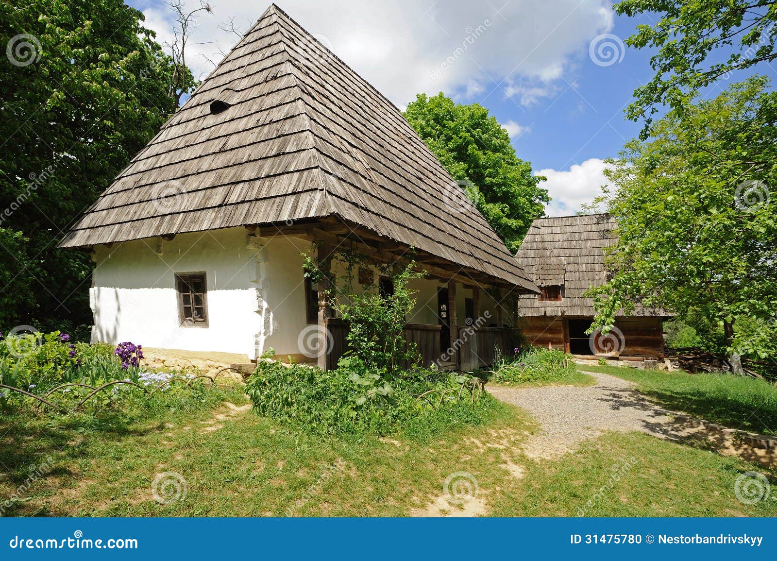 Ukrainian house stock photo. Image of cross, countryside - 31475780