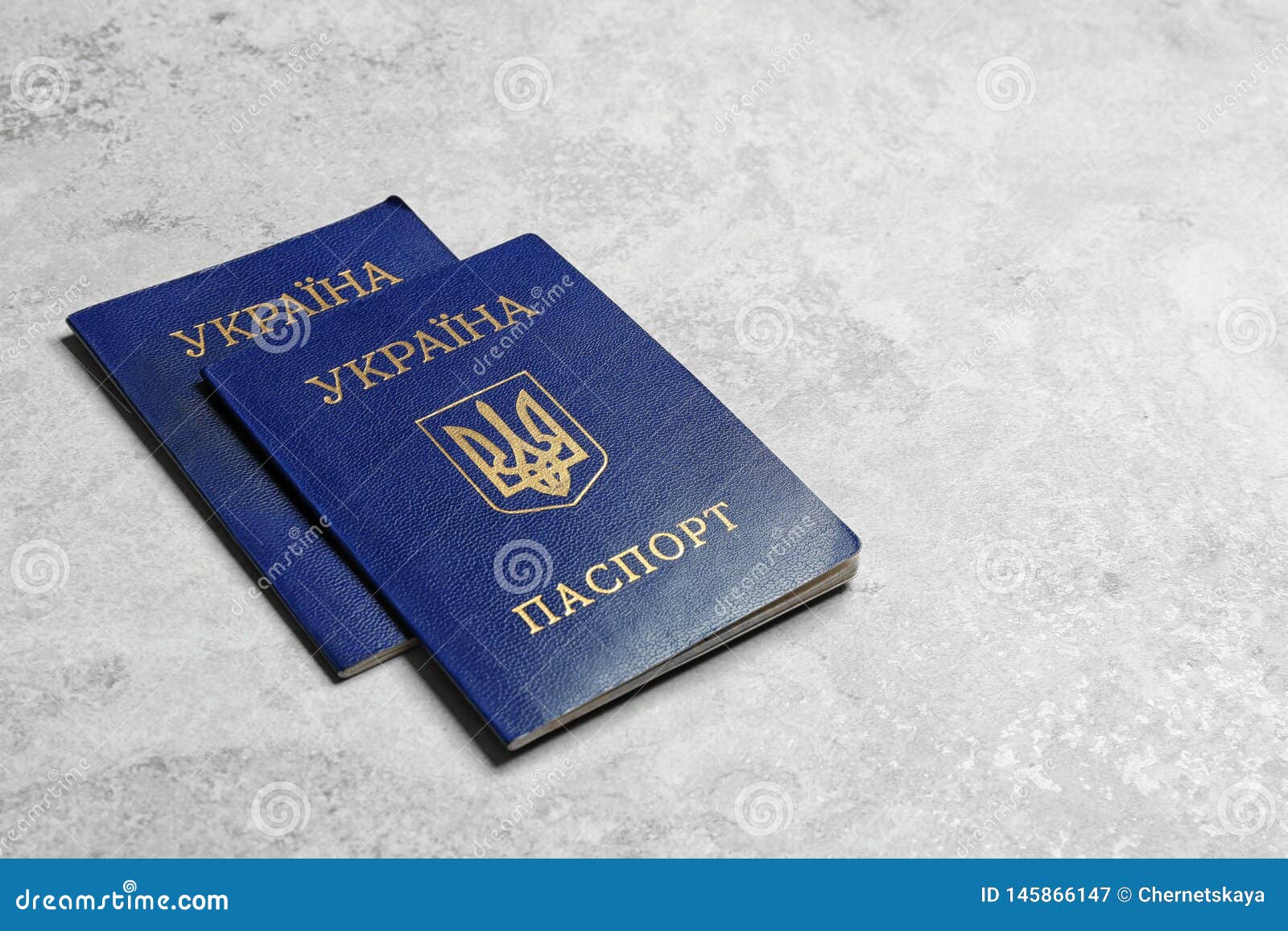 Ukrainian Internal Passports on Grey Background Stock Image - Image of ...