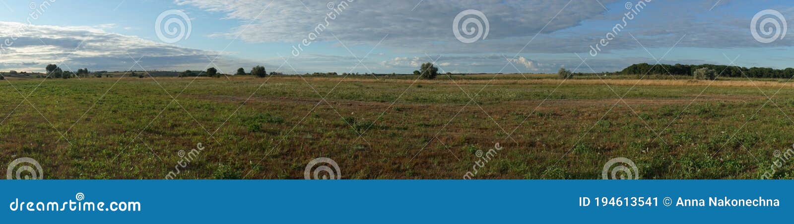 Ukrainian Landscape, Field and Blue Sky Stock Image - Image of meadow ...