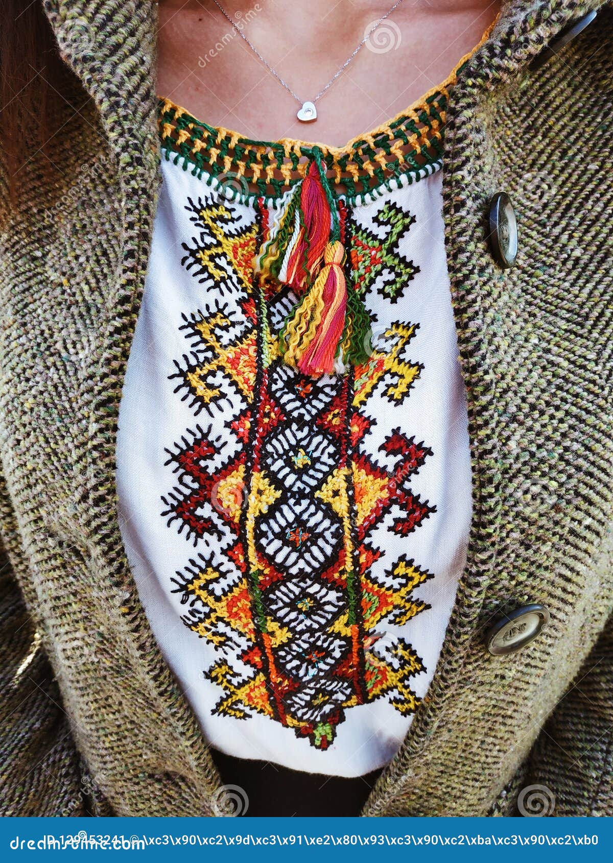 Ukrainian national clothes stock image. Image of girl - 129453241